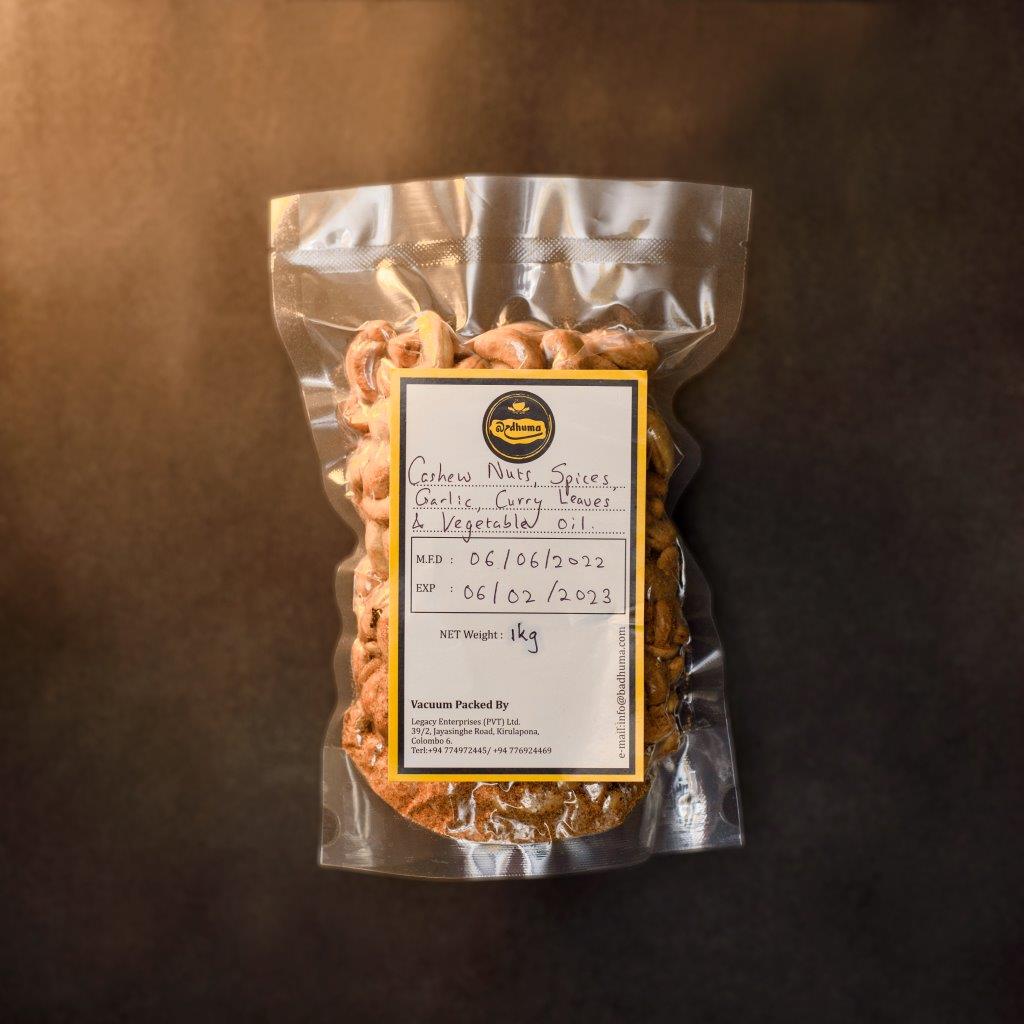 Devilled Cashew Nuts (1Kg) Vacuum Pack - Ideal to Take Abroad