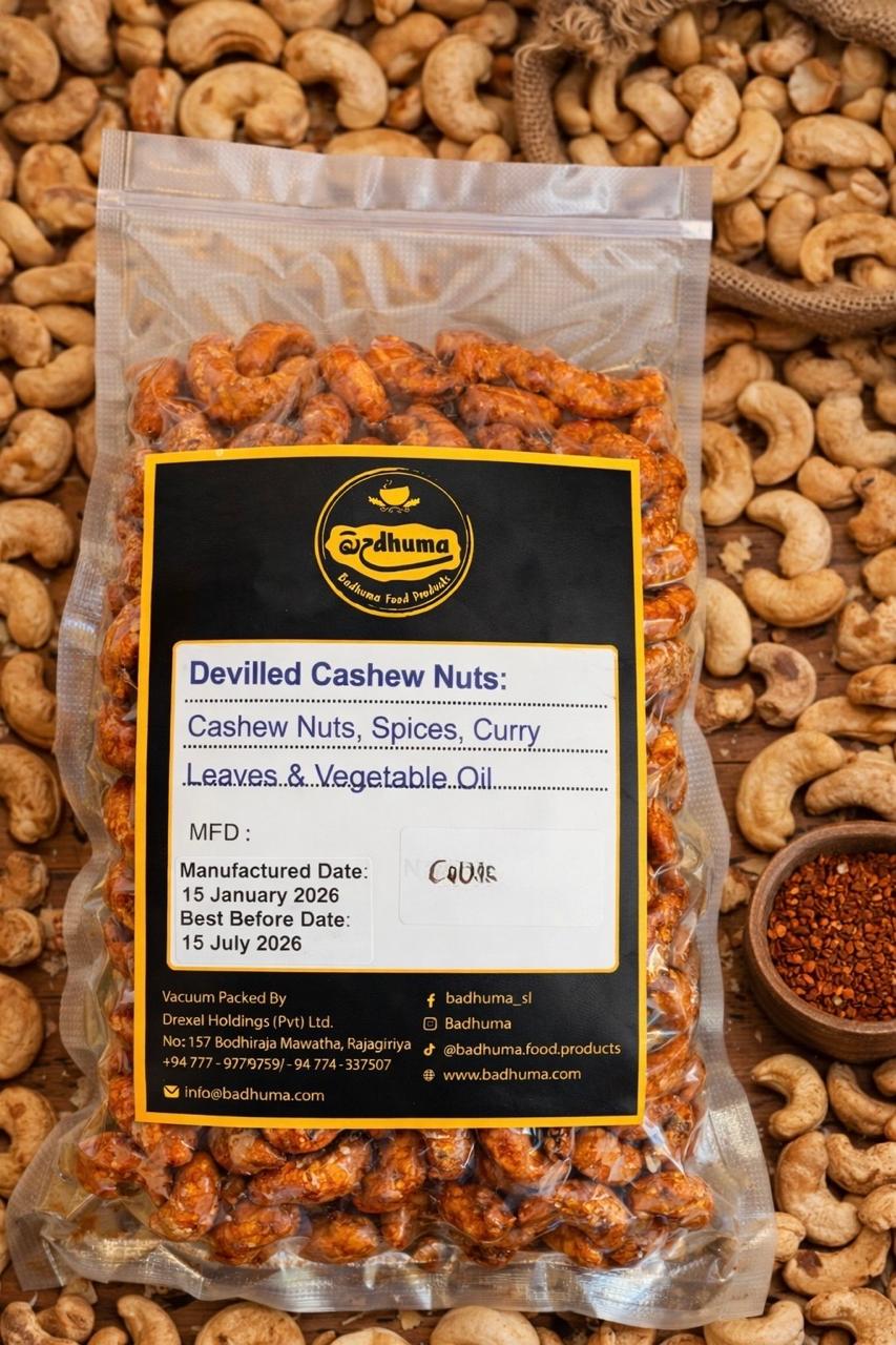 Devilled Cashew Nuts (100g) Vacuum Pack - Ideal to Take Abroad