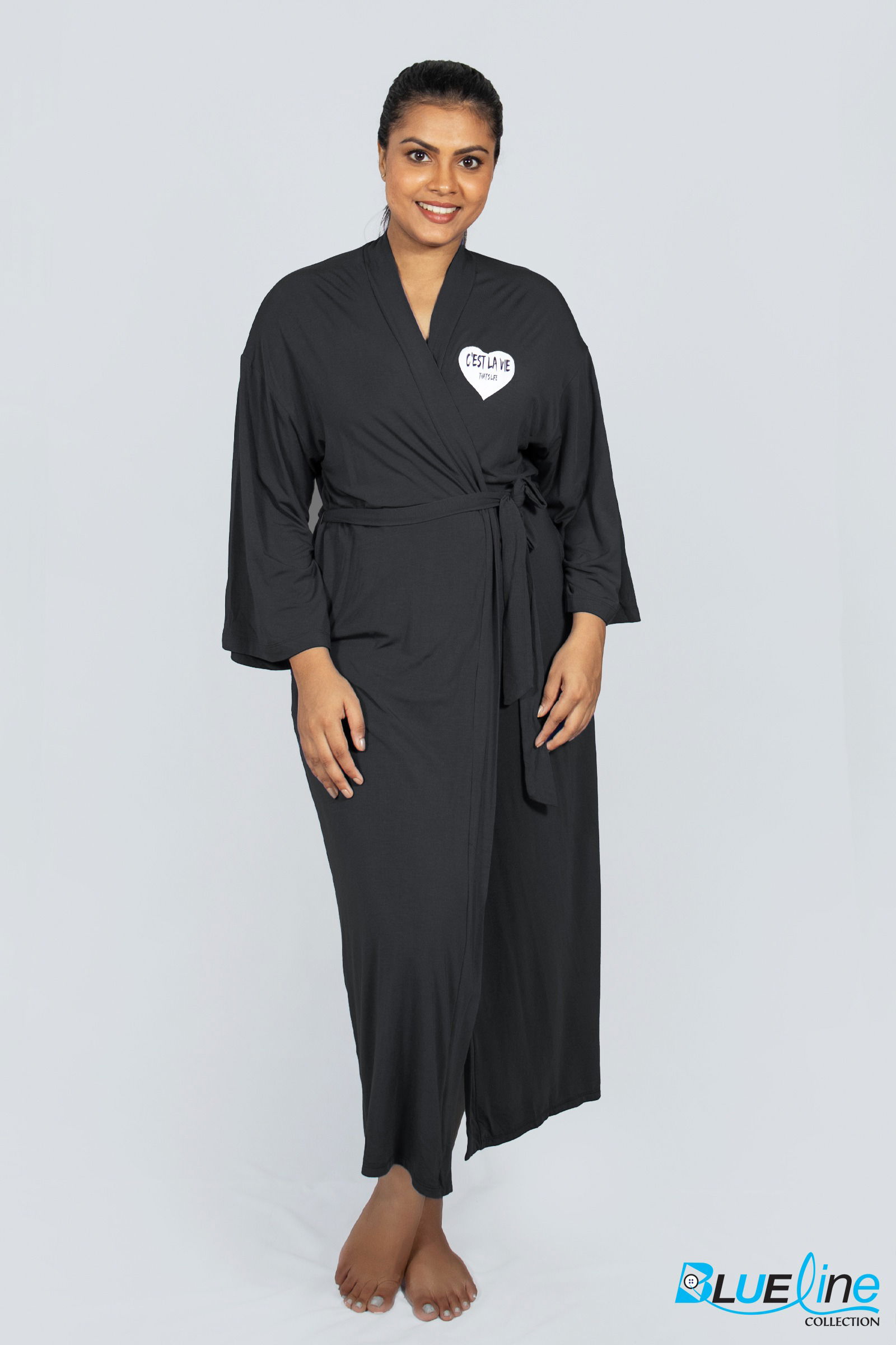 COTTON SLEEP ROBE | Blue Line Collection