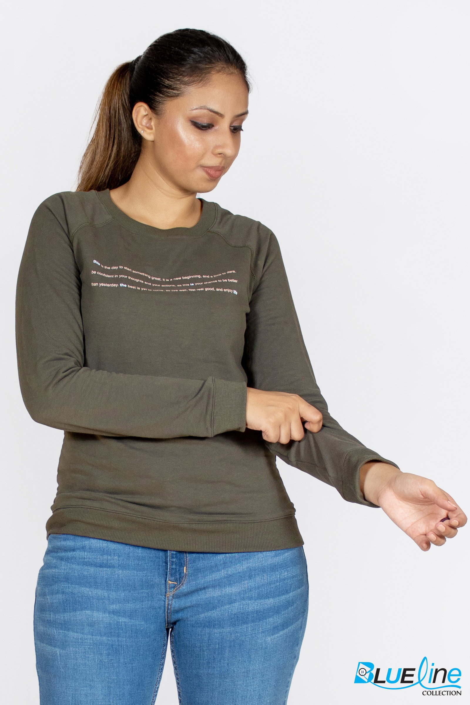 CREW NECK SWEATSHIRT | Blue Line Collection