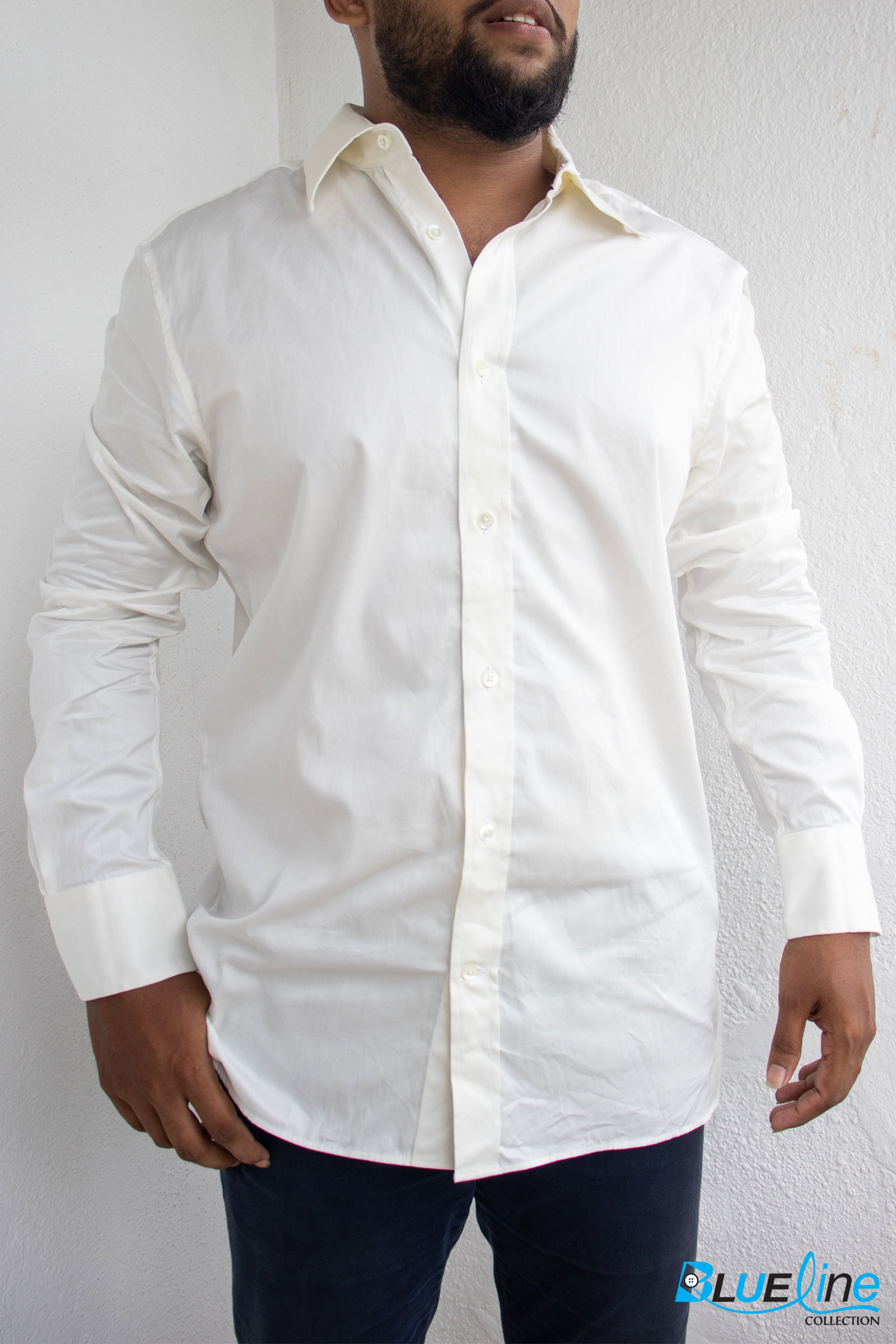 SLIM SATEEN SHIRT | Blue Line Collection