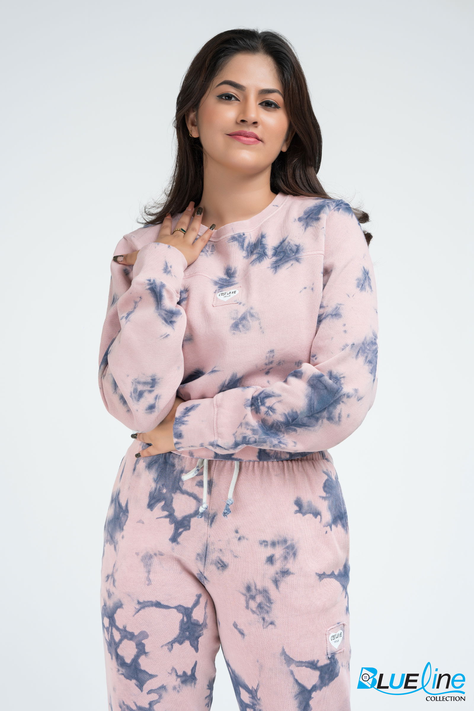 TIE DYE CREW NECK SWEATER | Blue Line Collection