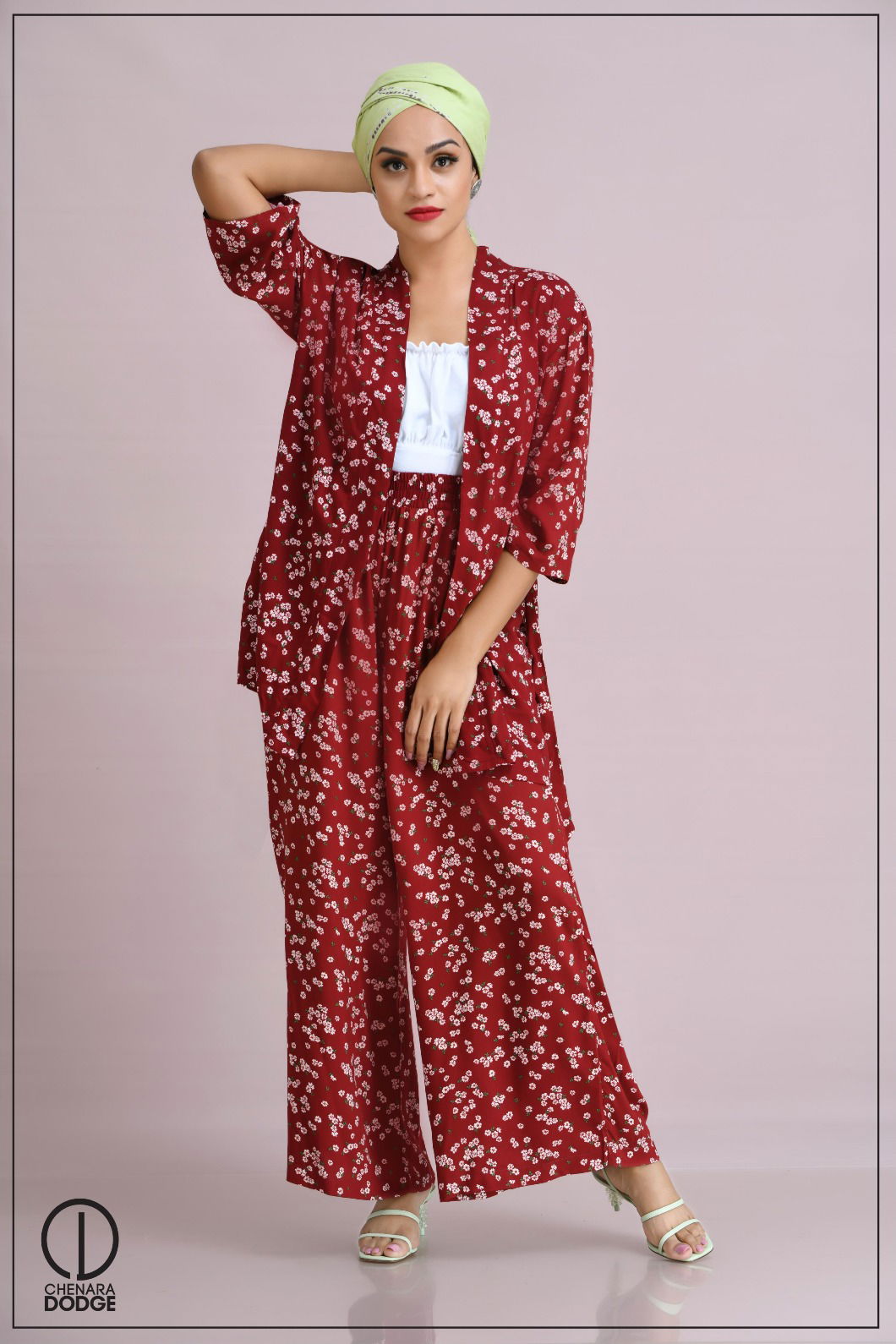 ALORA PRINTED TOP & PANT LOUNGEWEAR SET-UK8