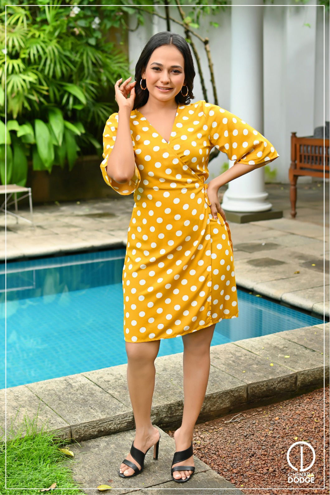 LAYLA WRAP-AROUND MINI DRESS-UK8