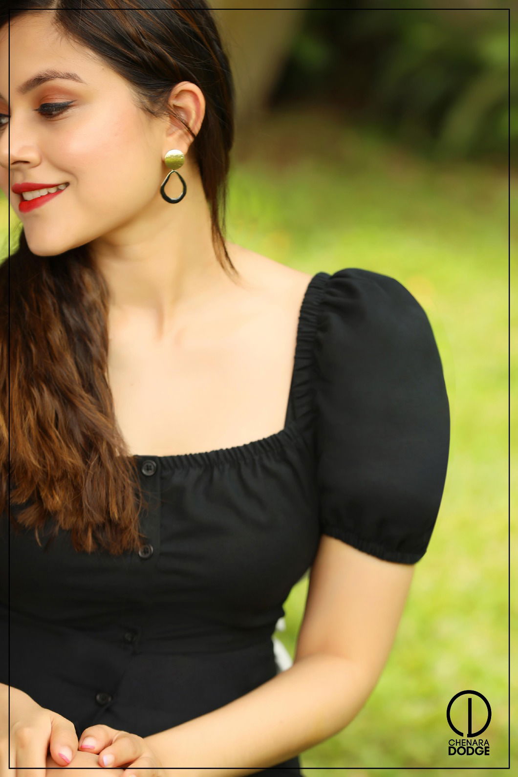 TILLY BUTTONED MINI DRESS-UK8