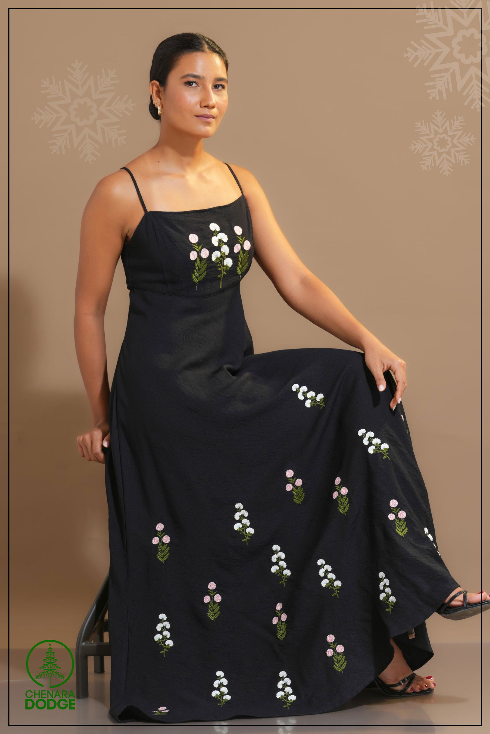 ALLISON EMBROIDERED MAXI DRESS