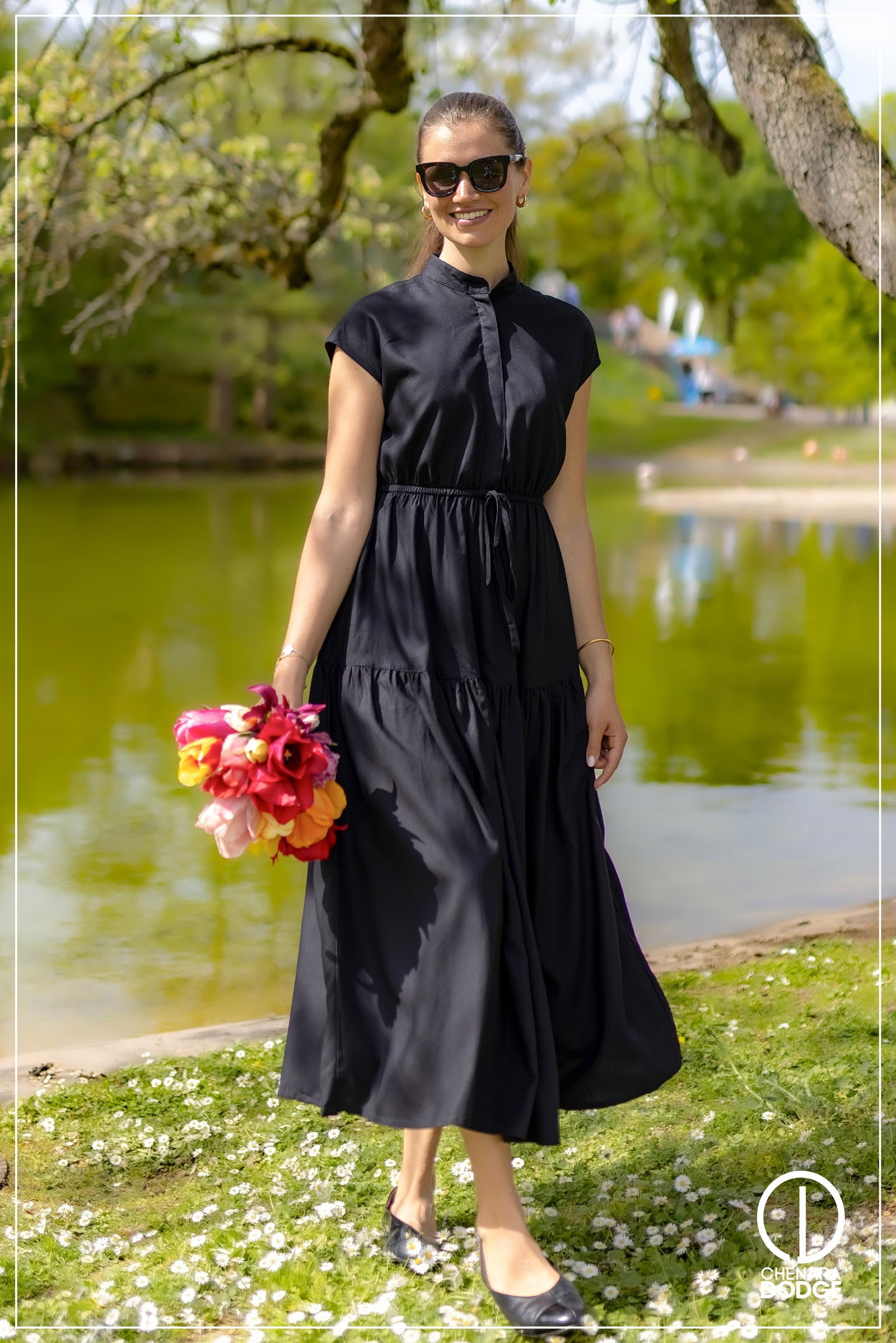 BAILEY HIGH NECK MIDI DRESS