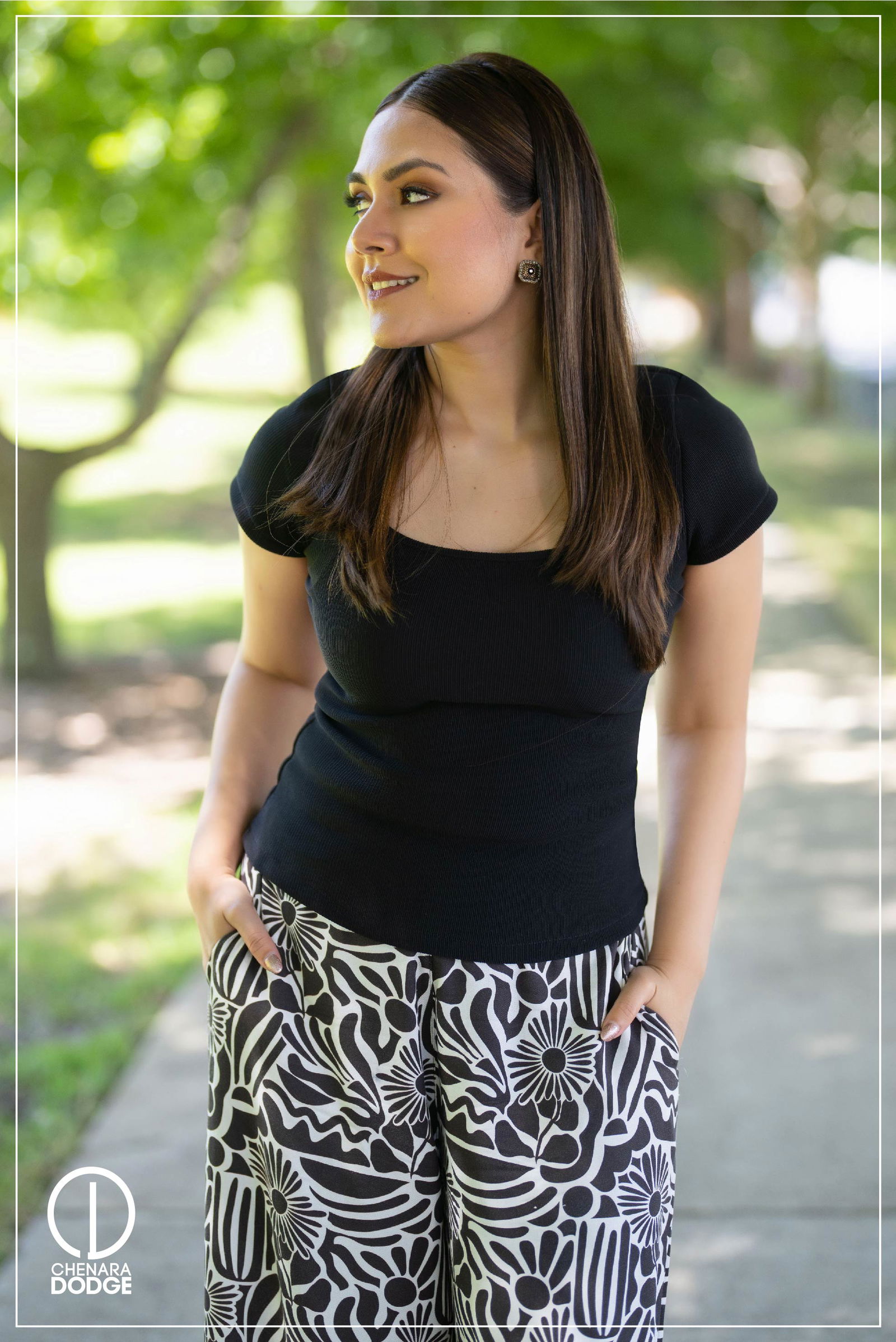 CAMILLA DEEP NECK TOP