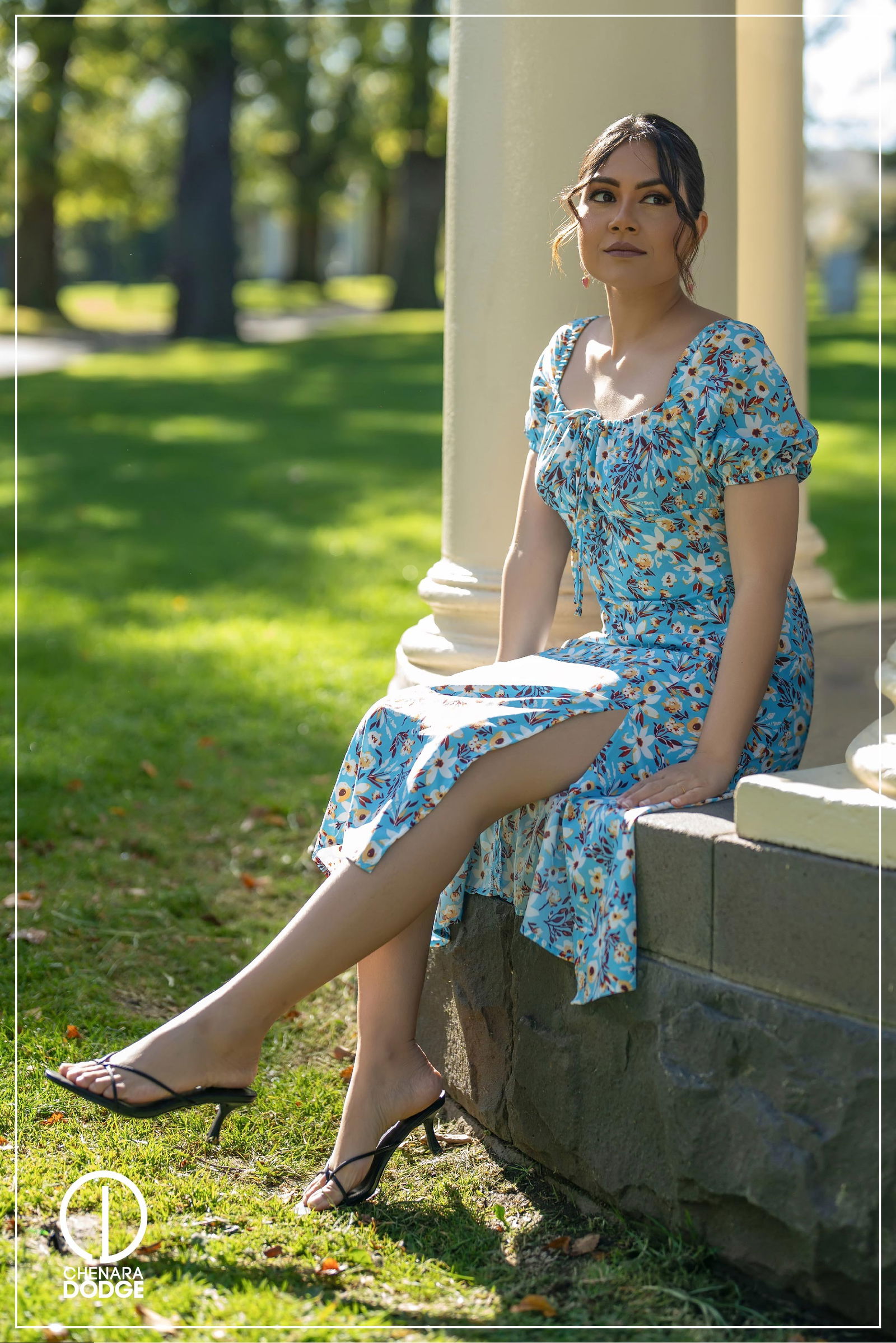 CLARA SIDE SLIT MIDI DRESS