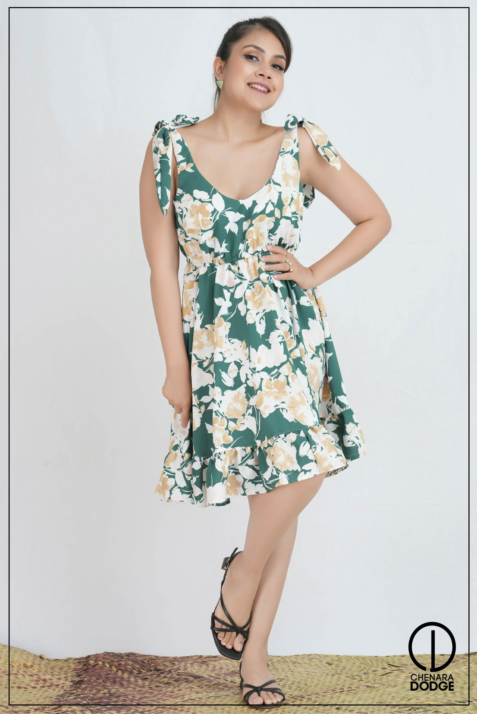 DEBBY TIE-UP MINI DRESS