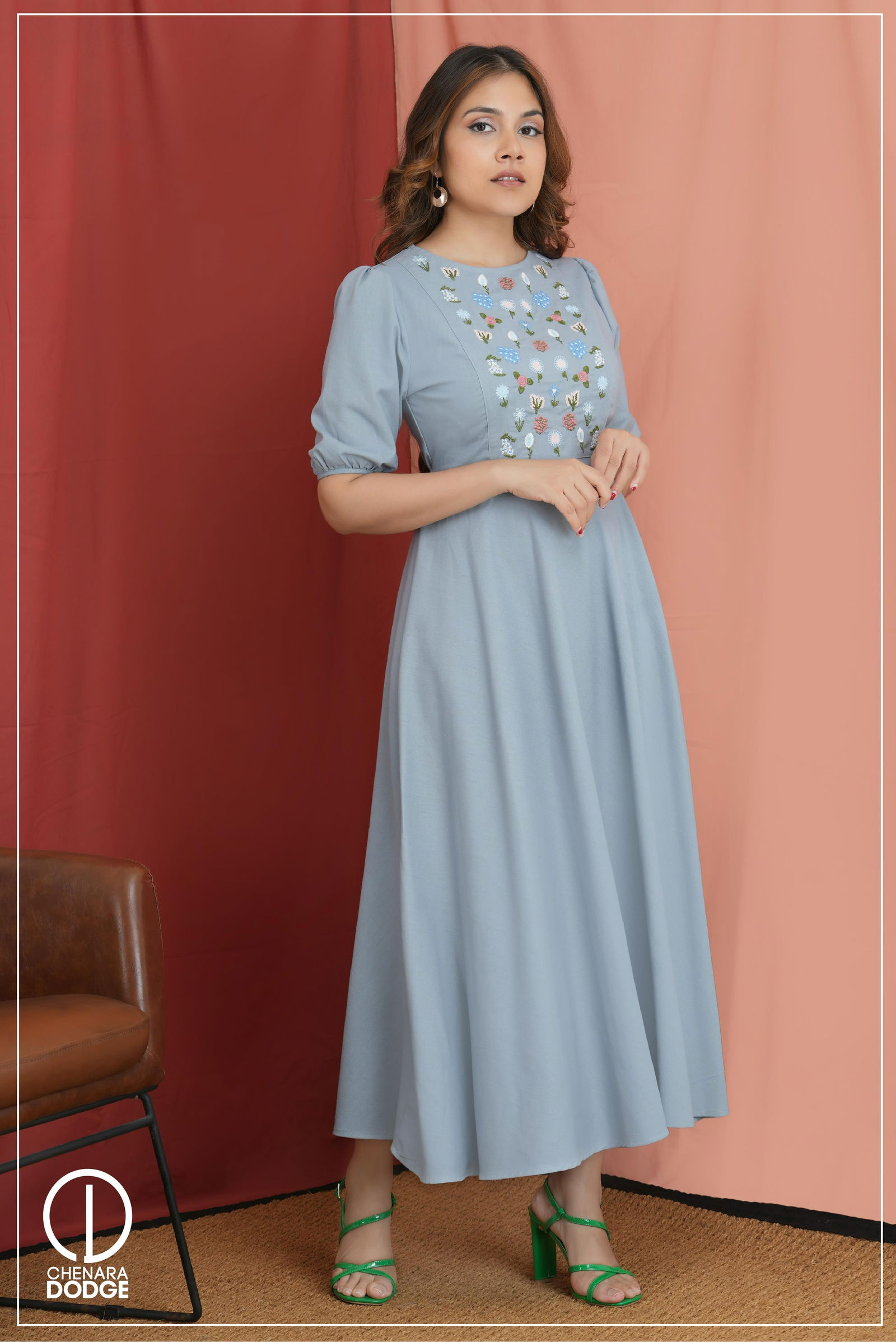 Chenara DODGE | DEBORAH-EMBROIDERED-MAXI-DRESS