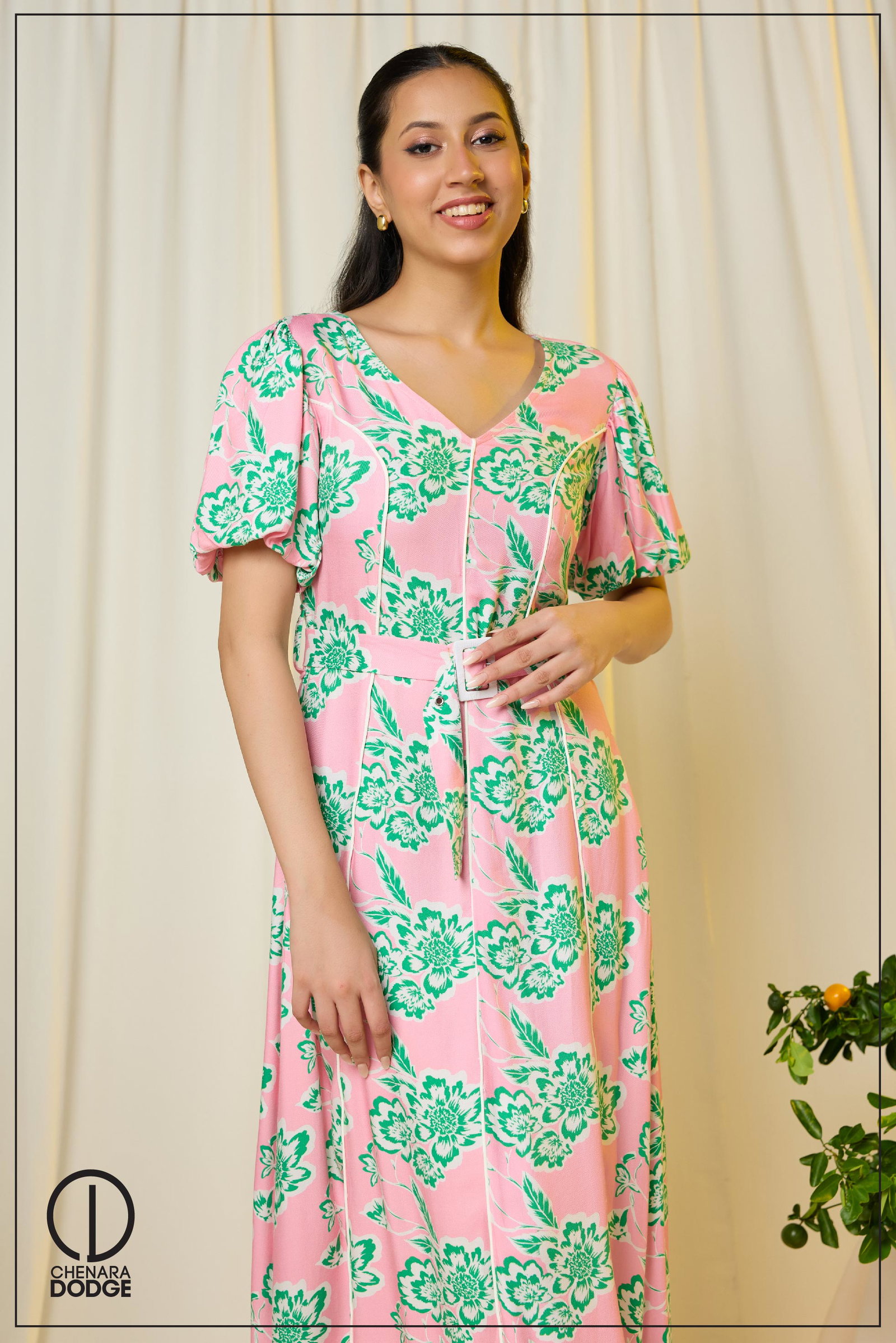 ELENA PUFF SLEEVE MAXI DRESS