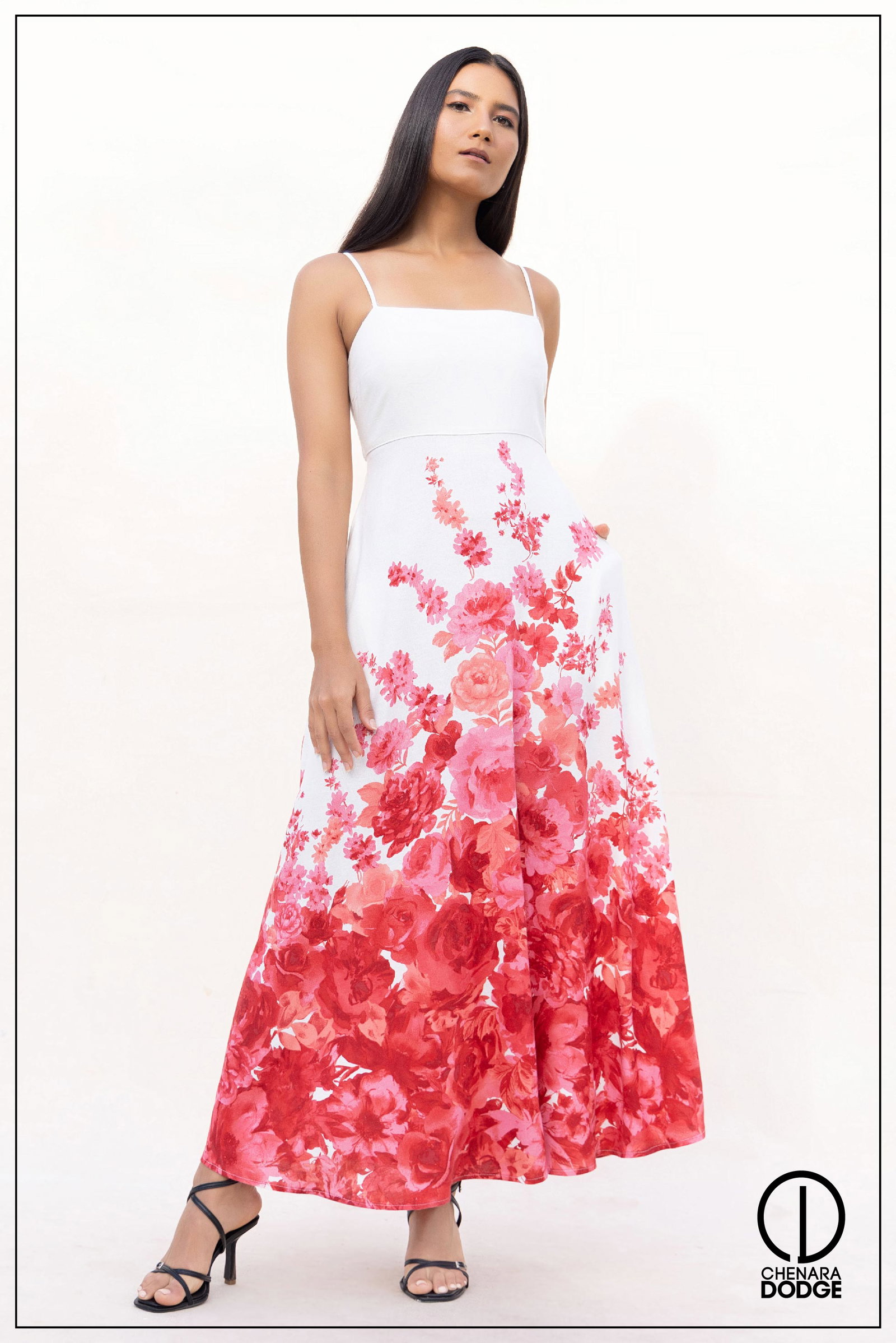 IVANNA STRAPPY PRINTED MAXI DRESS