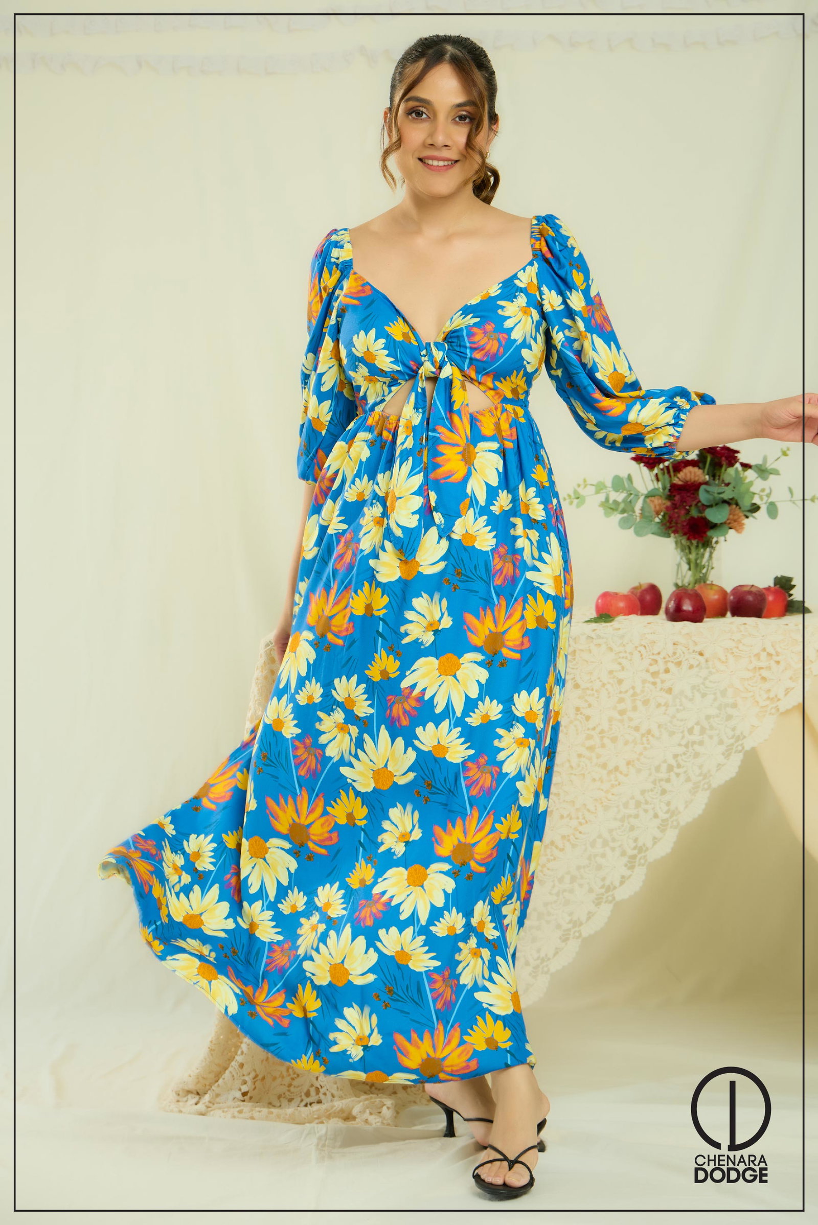 JADE FRONT TIE-UP MAXI DRESS