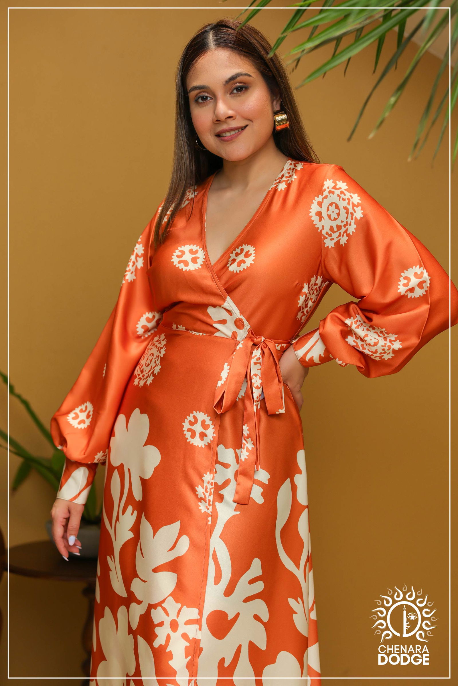 JADE WRAP MIDI DRESS