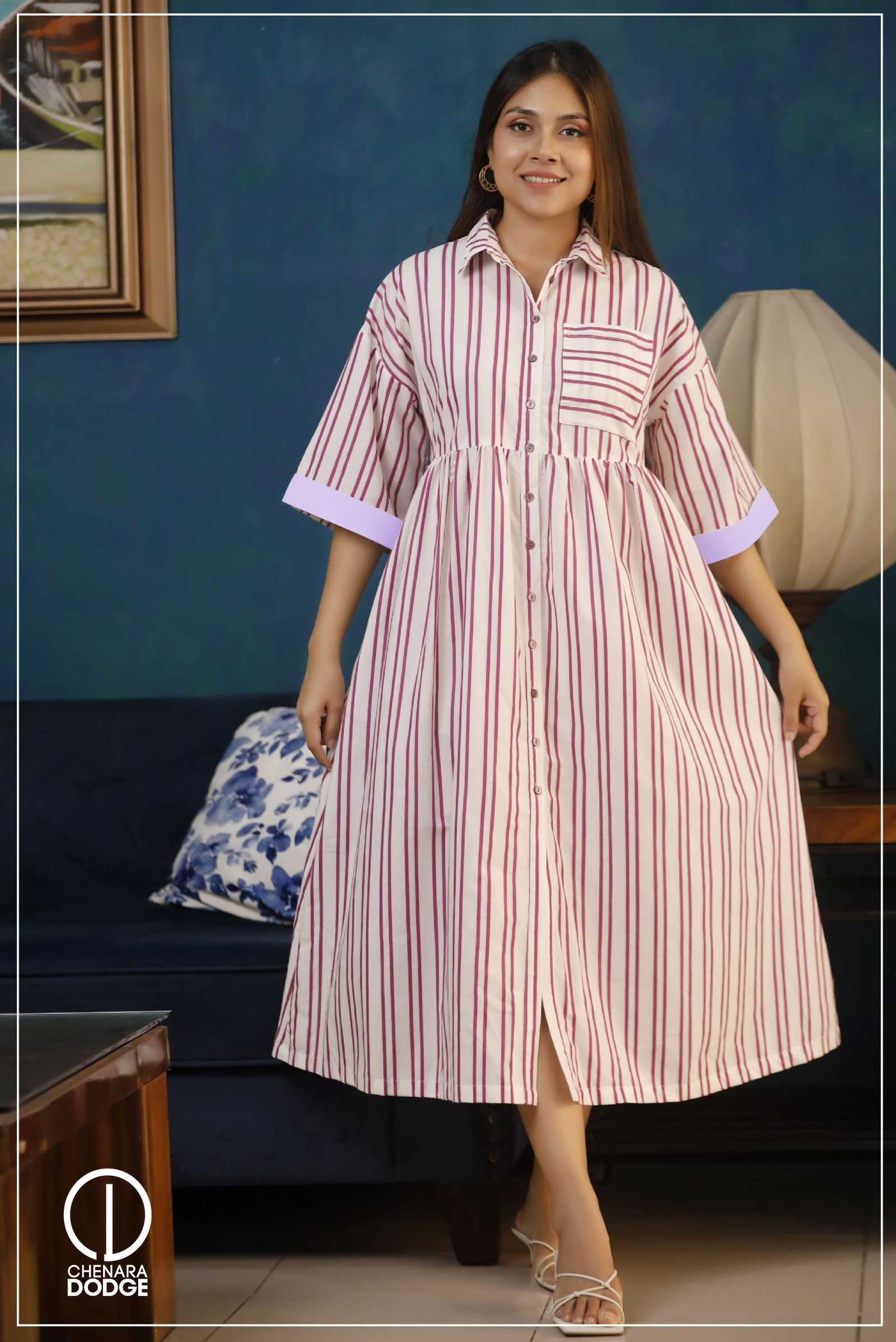 LIYAN SHIRT MIDI DRESS