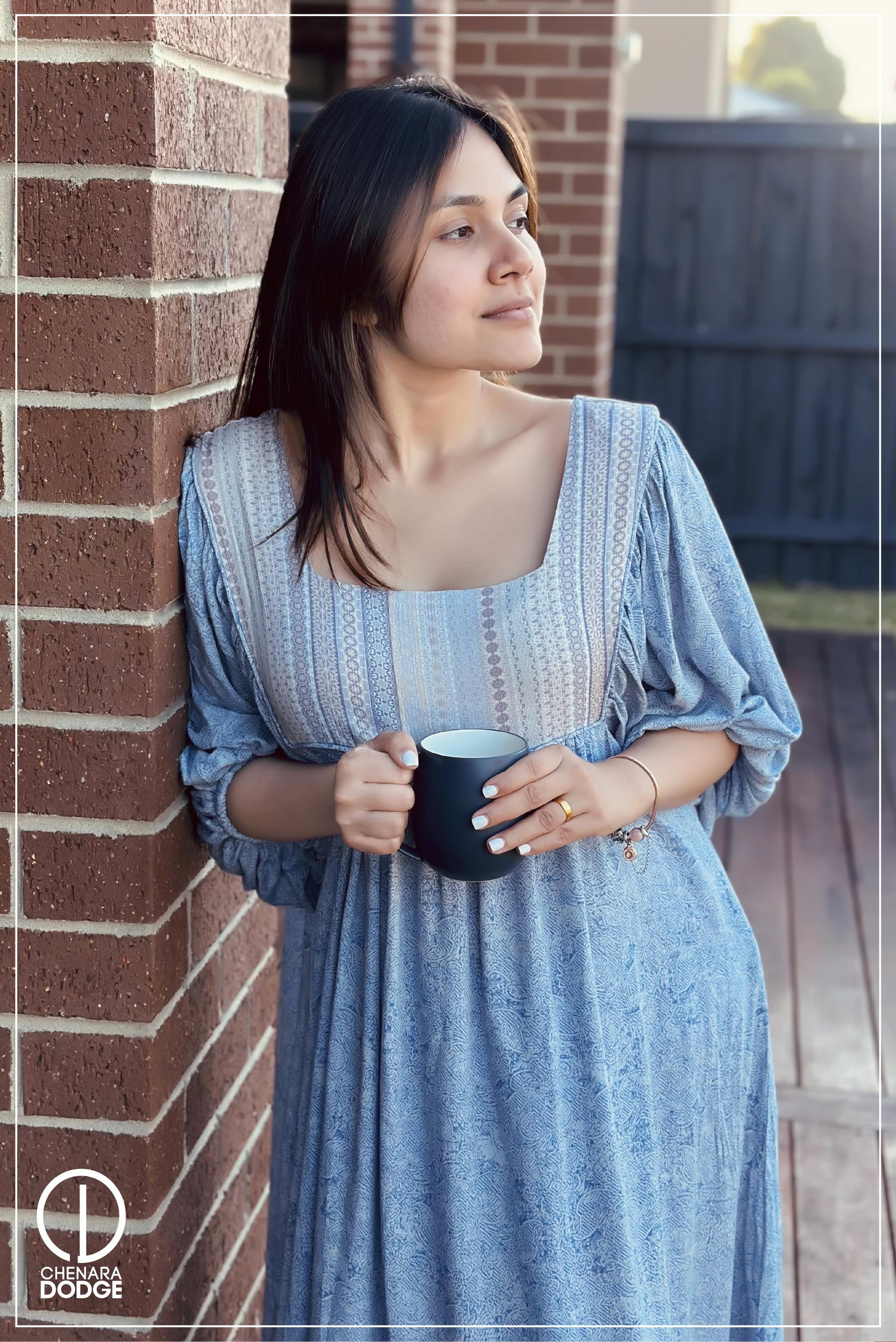 LIYARA TWO-TONE MIDI DRESS