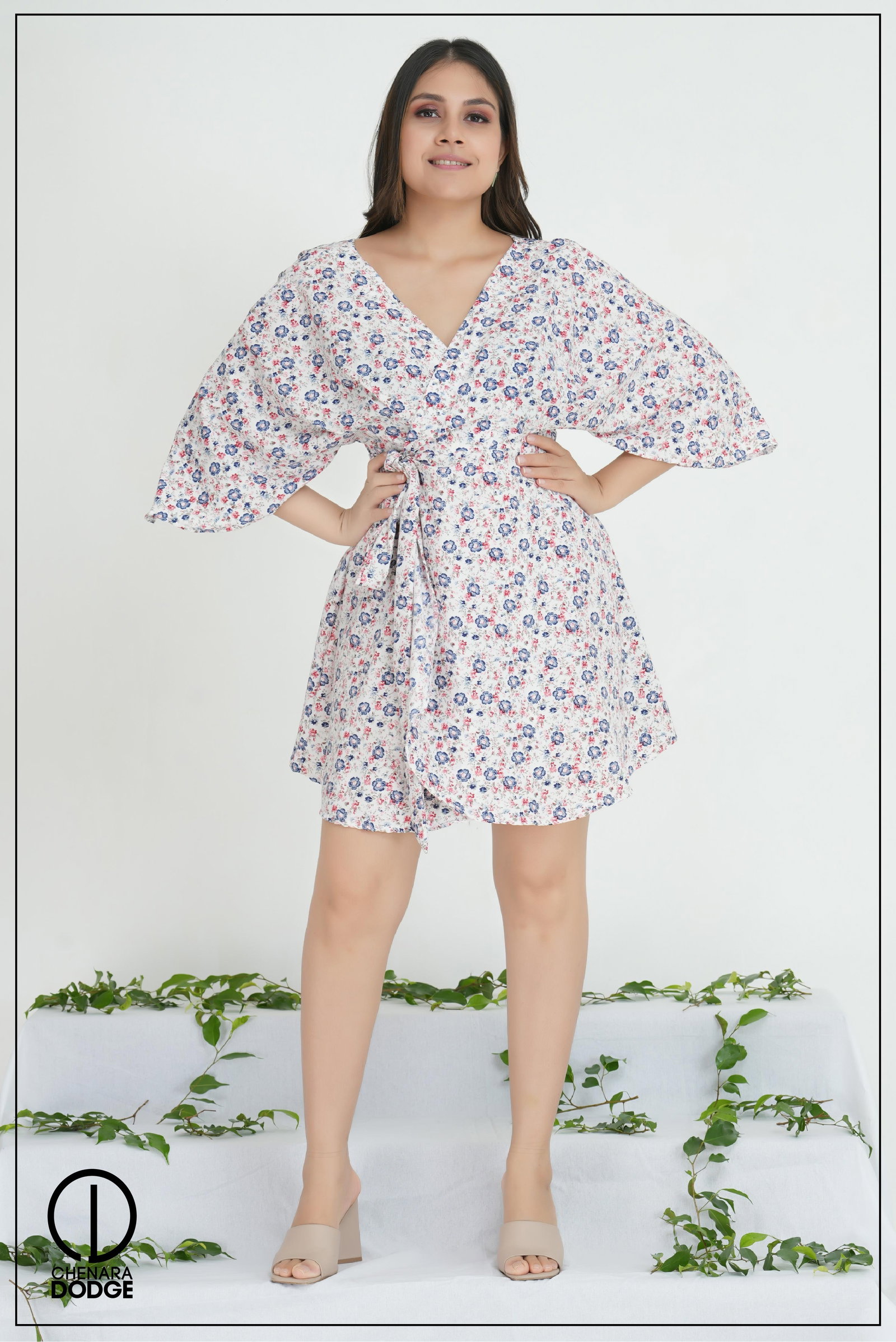 LIYARA WRAP-AROUND MINI DRESS
