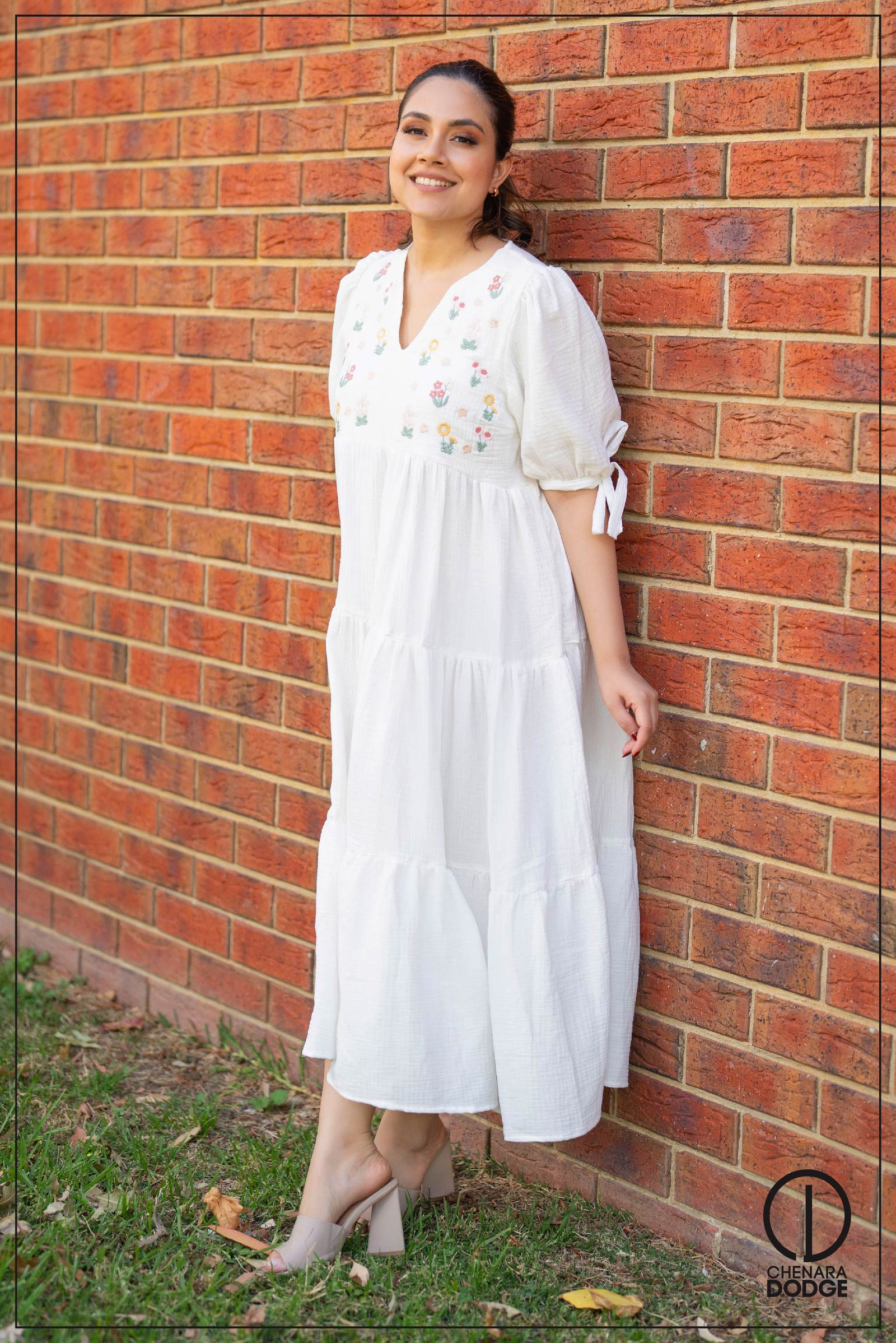 OLIVIA EMB LAYERED DRESS