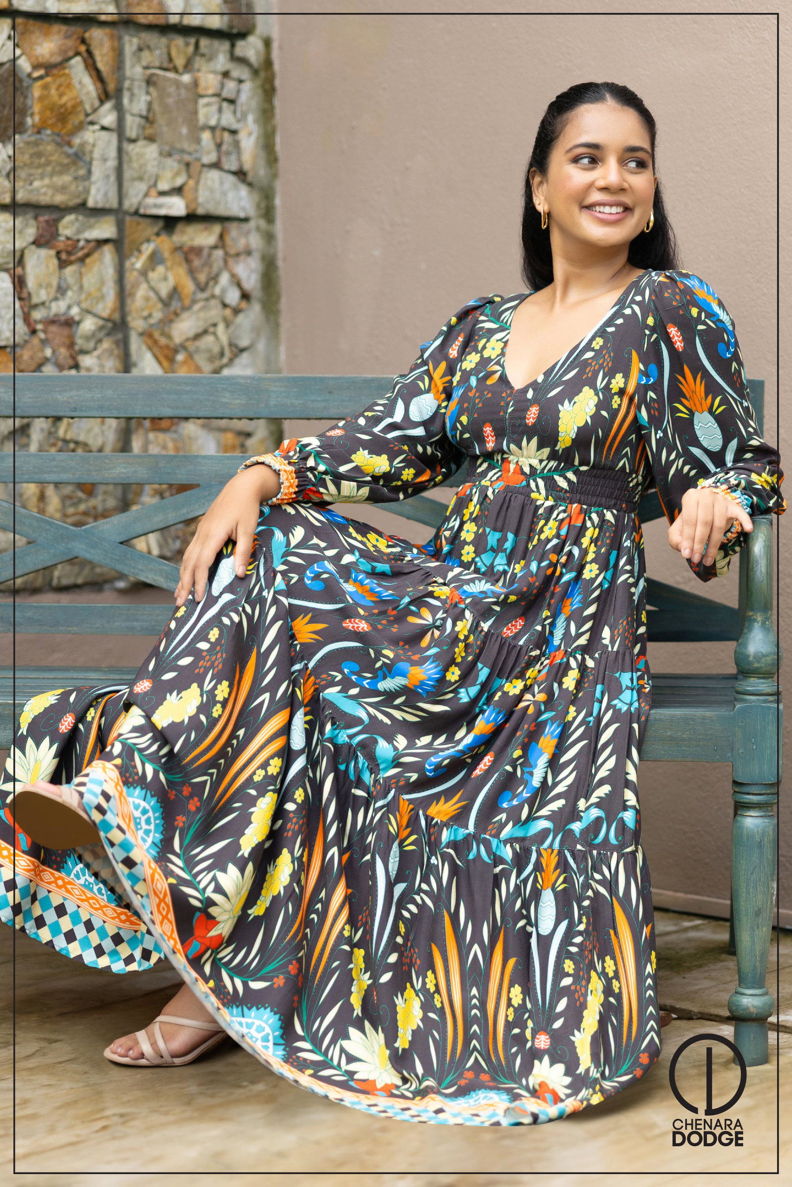 ORLA V NECK MAXI DRESS