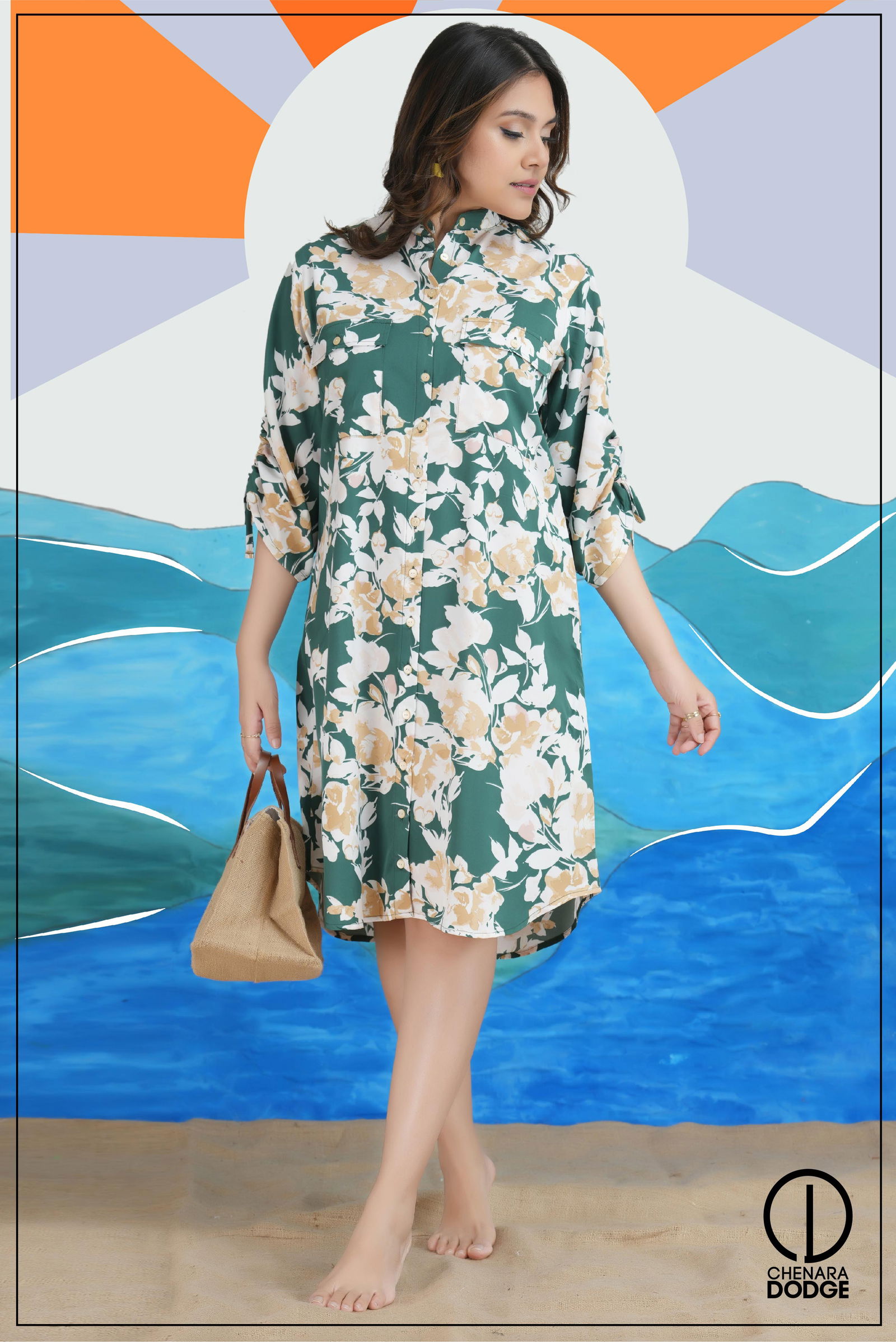 RILEY HIGH-NECK MINI DRESS