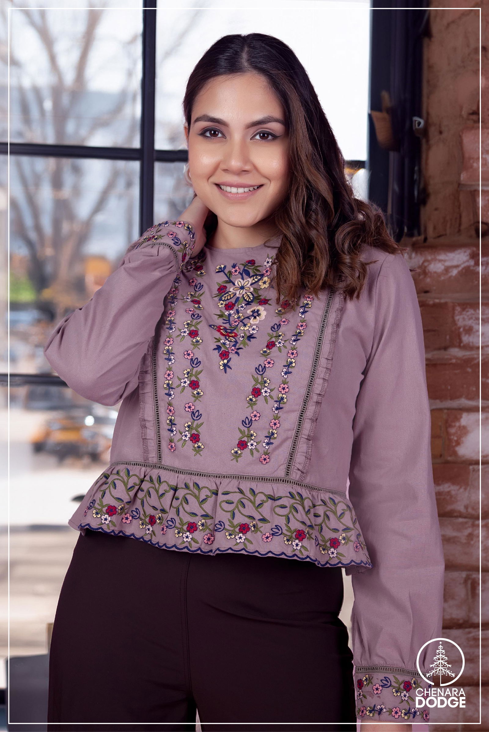 RORY EMBROIDERED TOP