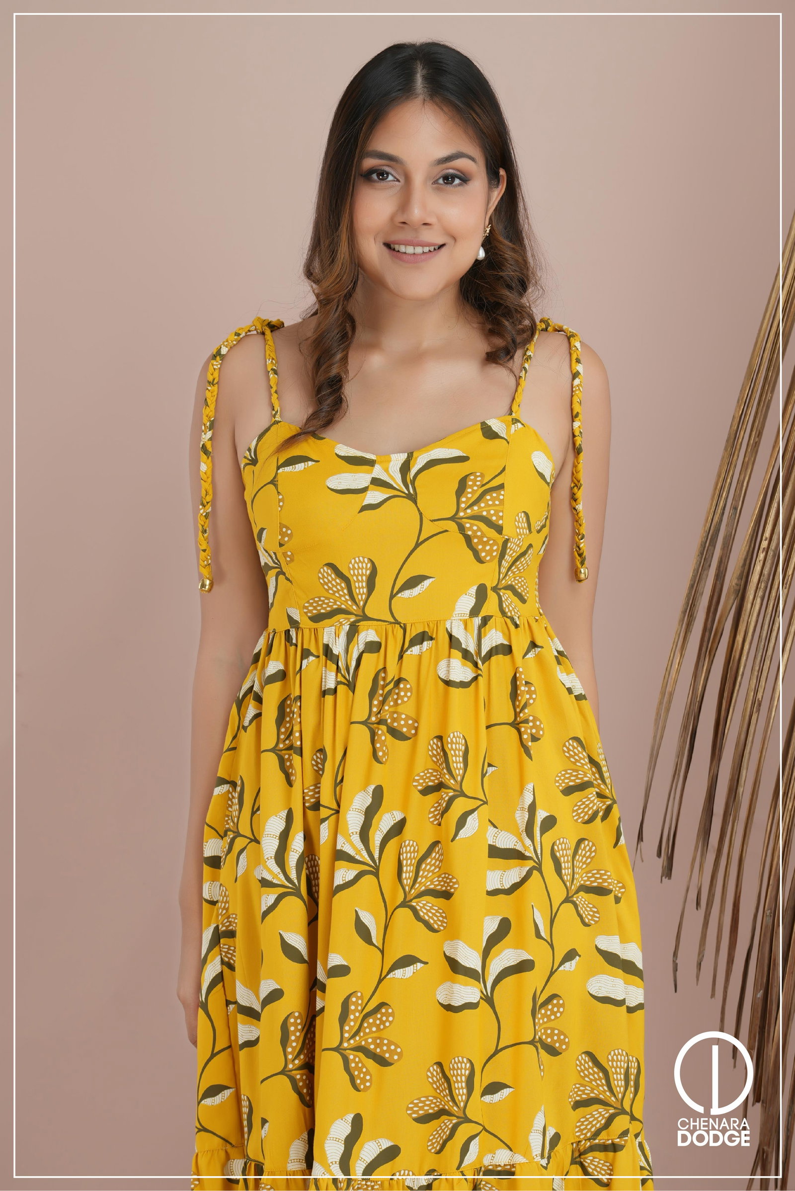 SARAH TIE UP MIDI DRESS