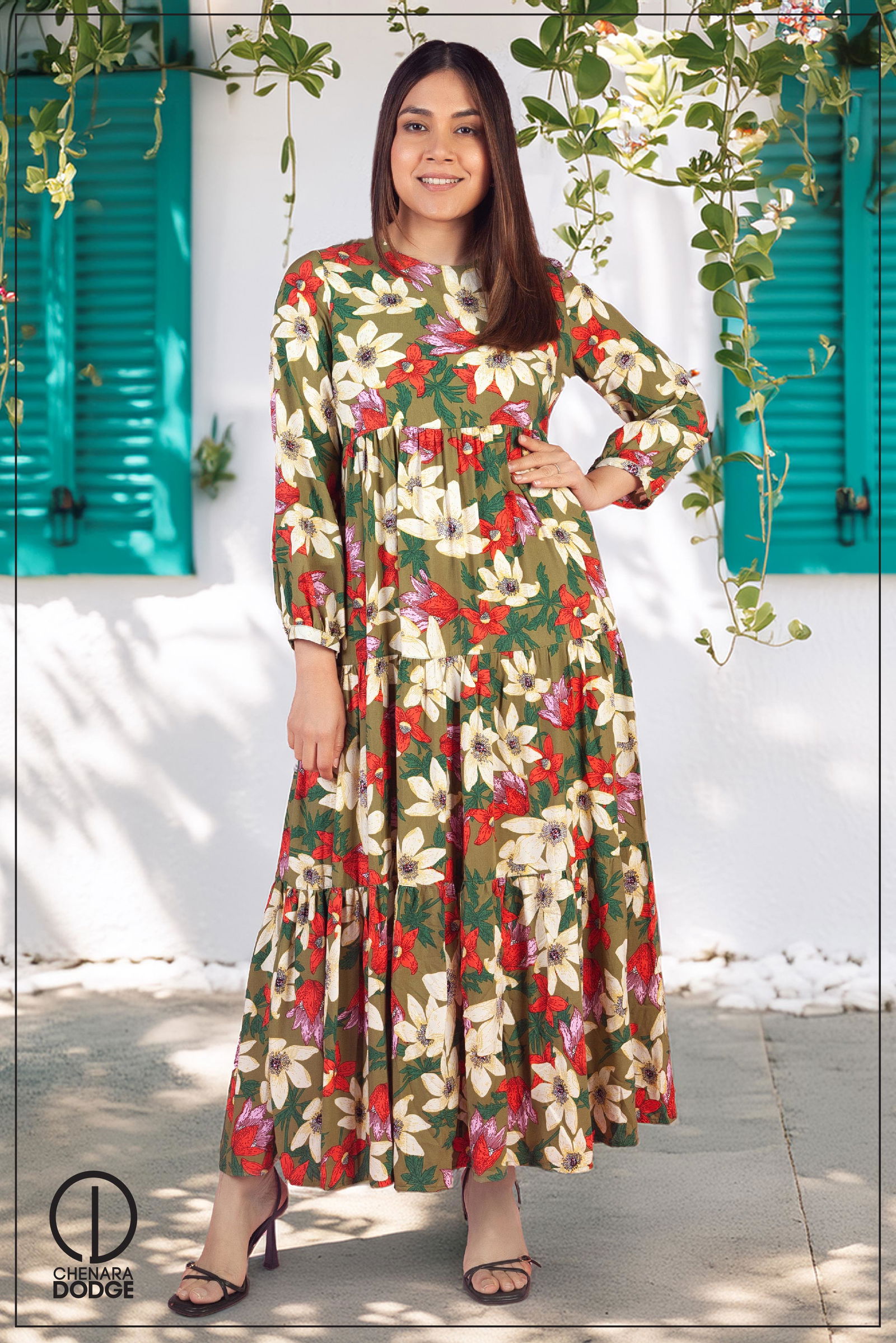 SIA ROUND NECK MAXI DRESS