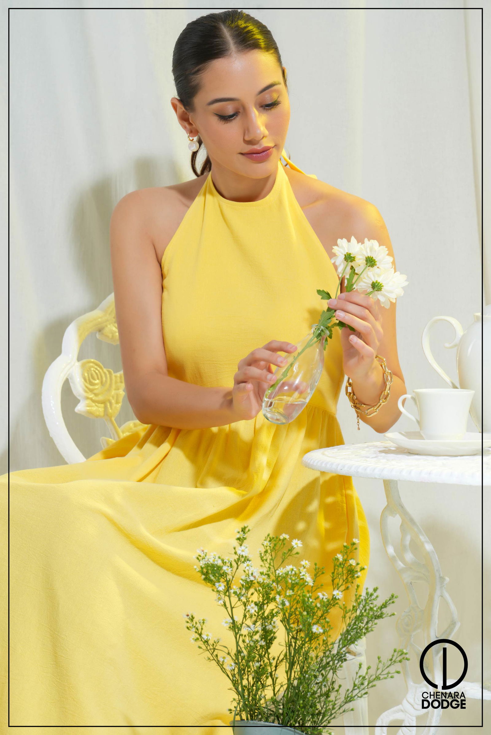 SOPHIA BACK SMOCKED MAXI DRESS