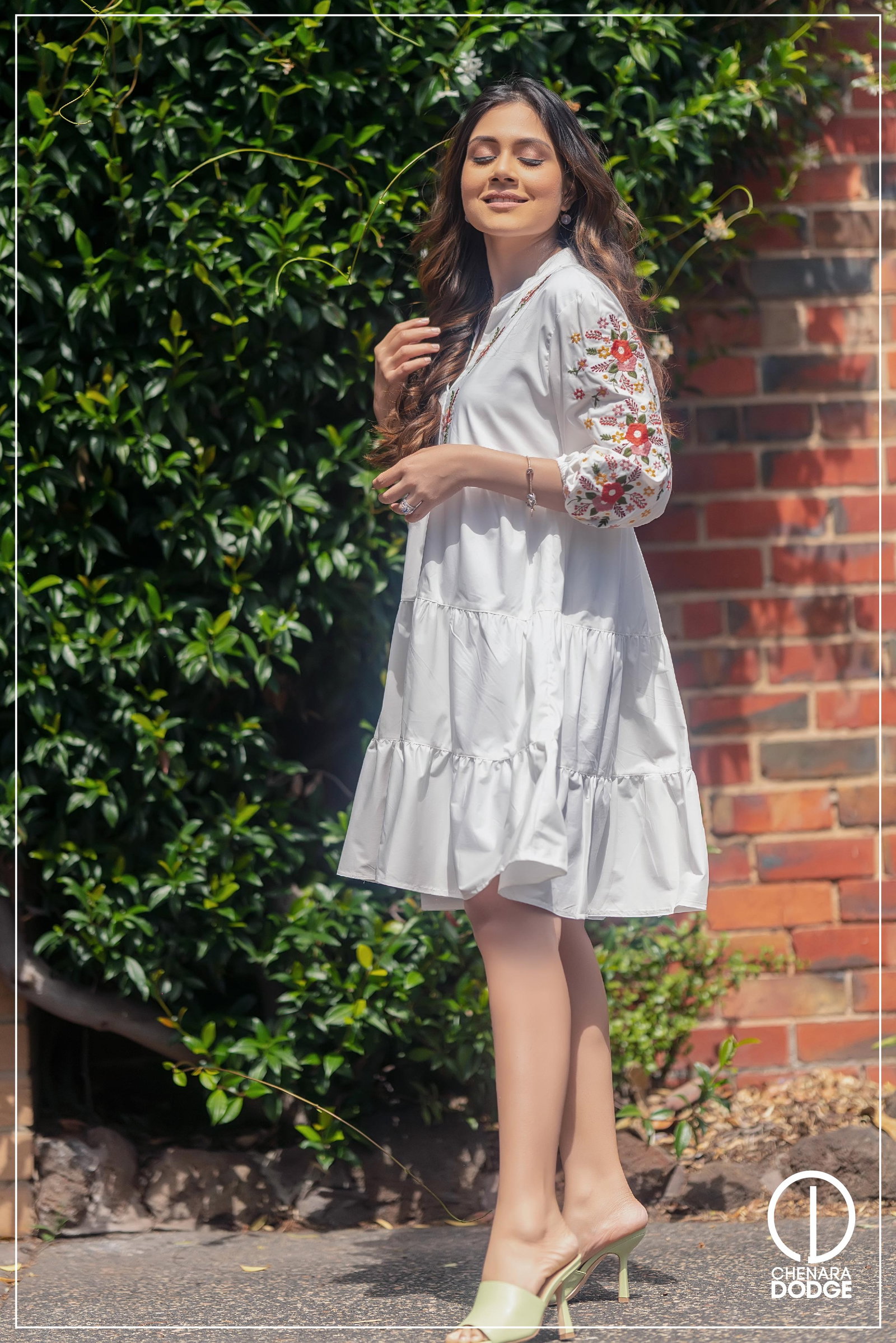 STACEY EMBROIDERED MINI DRESS