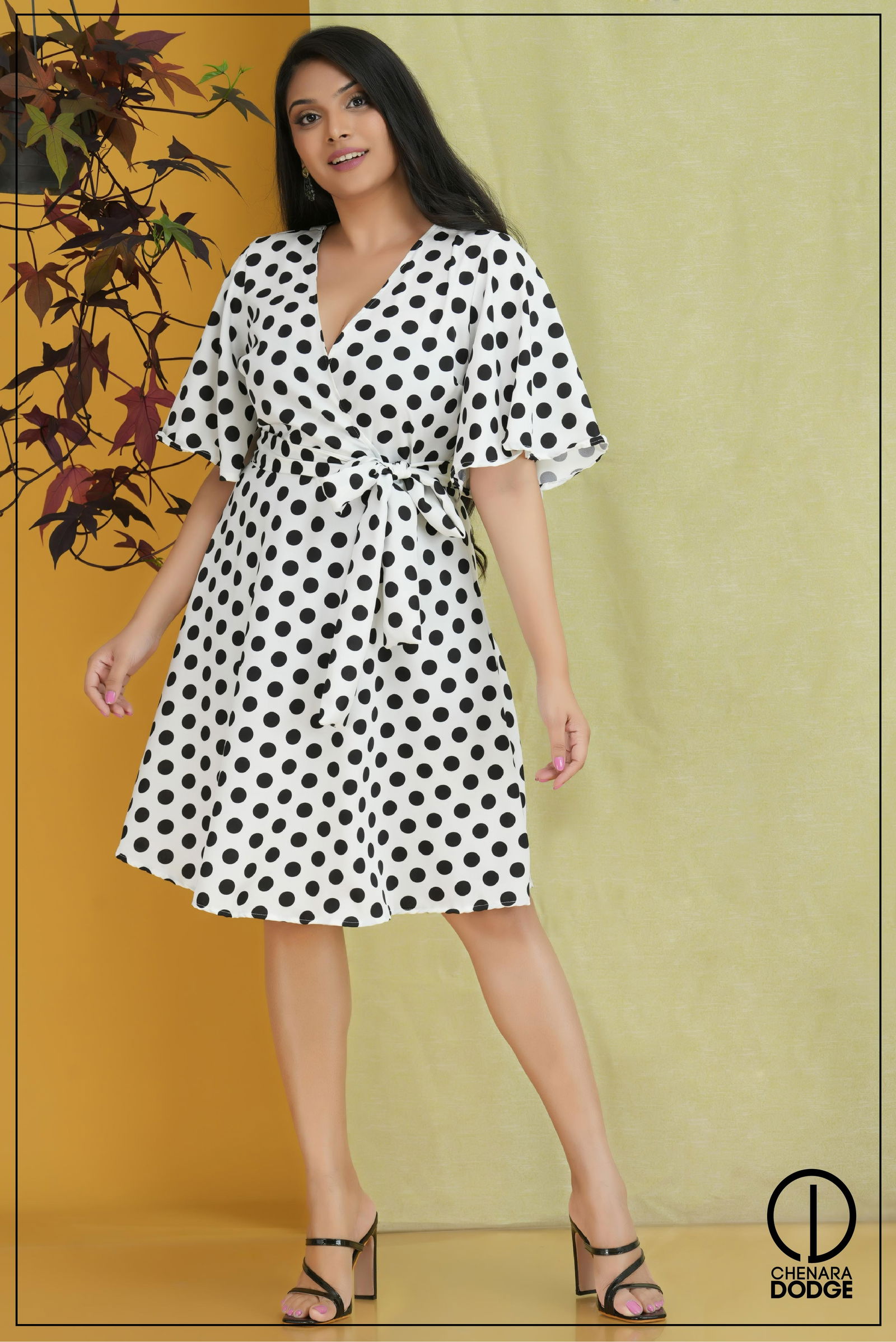 TAARA POLKA-DOT MINI DRESS