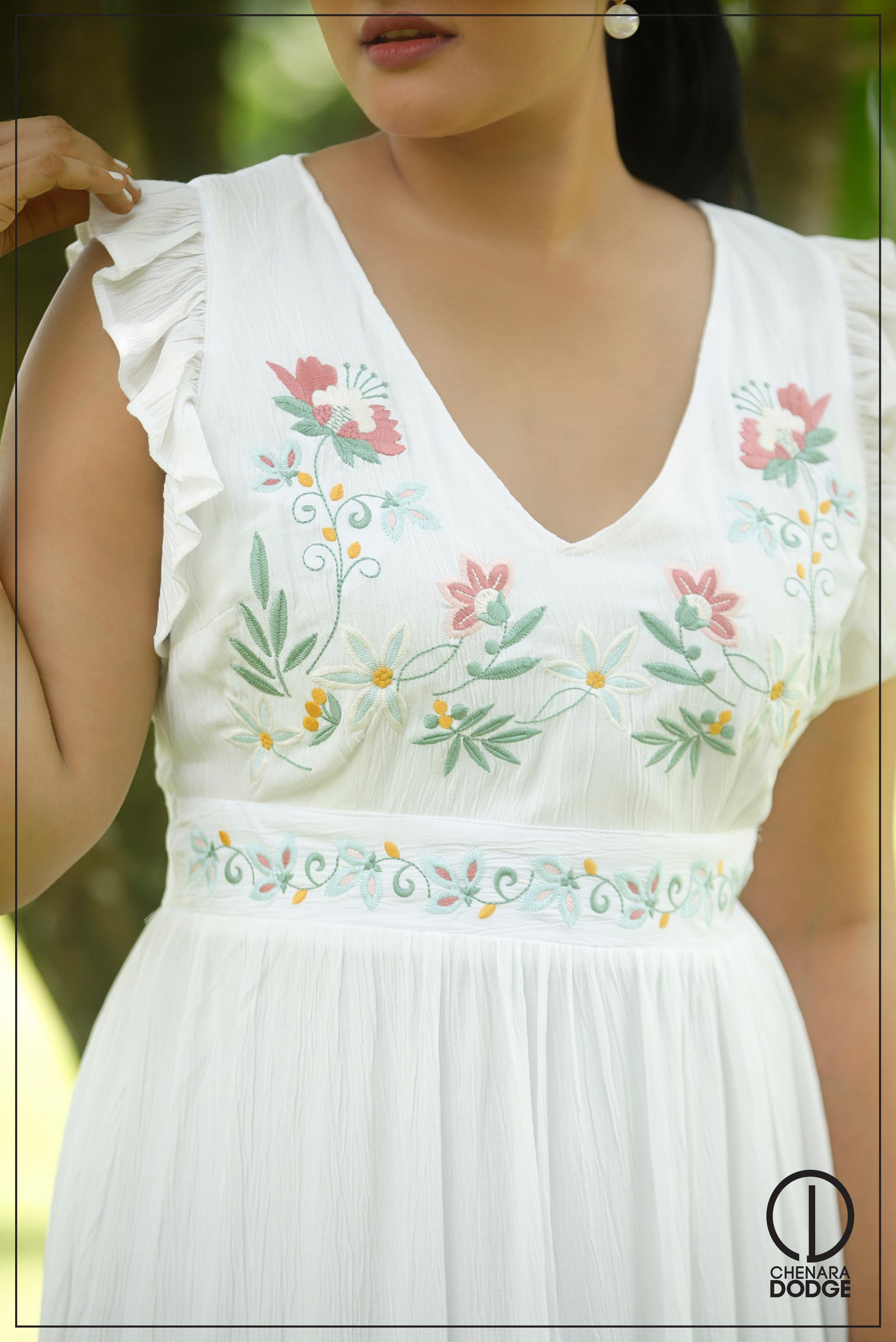 TALIYA EMBROIDERED MAXI DRESS