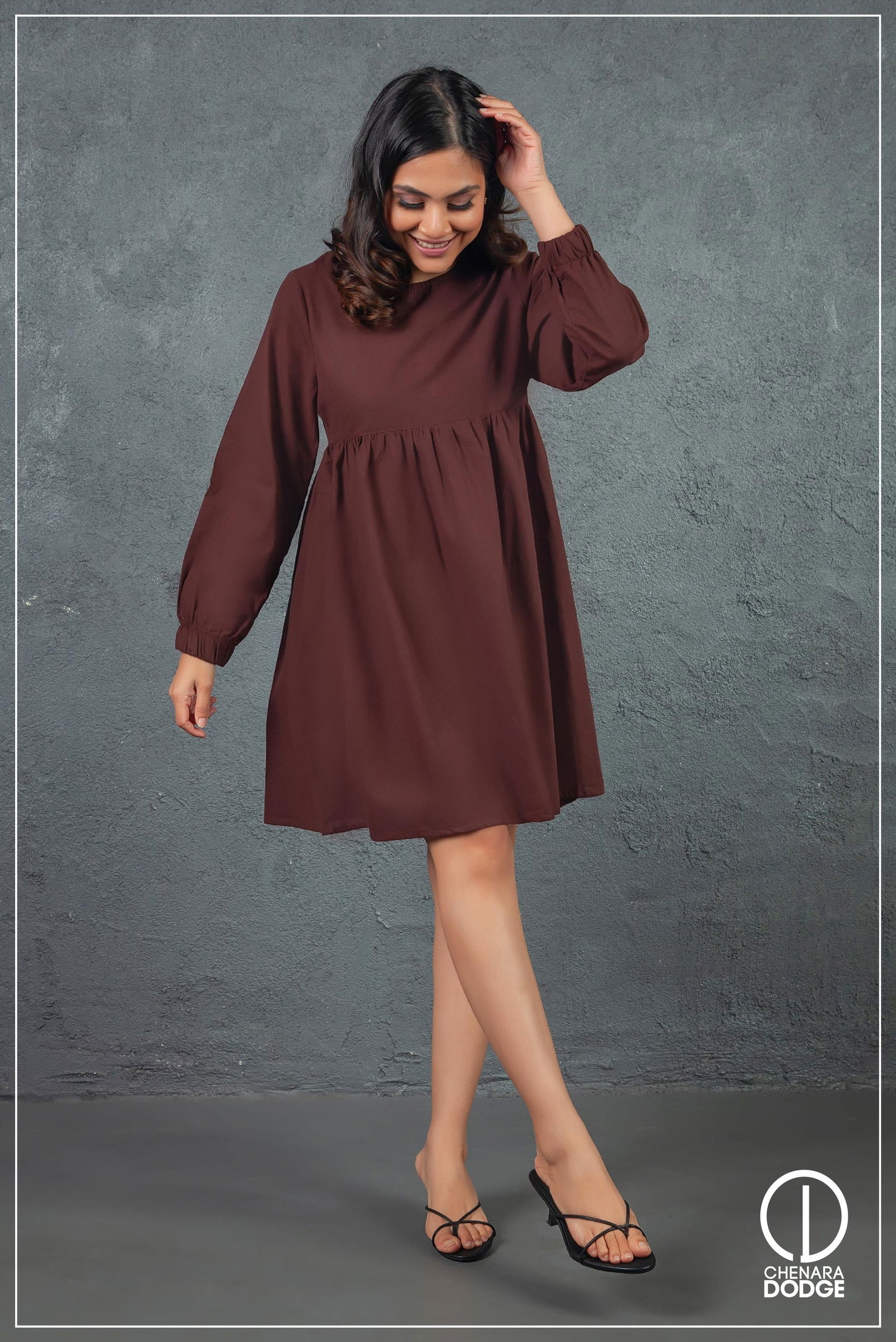 TASHYA BACK BUTTONED MINI DRESS
