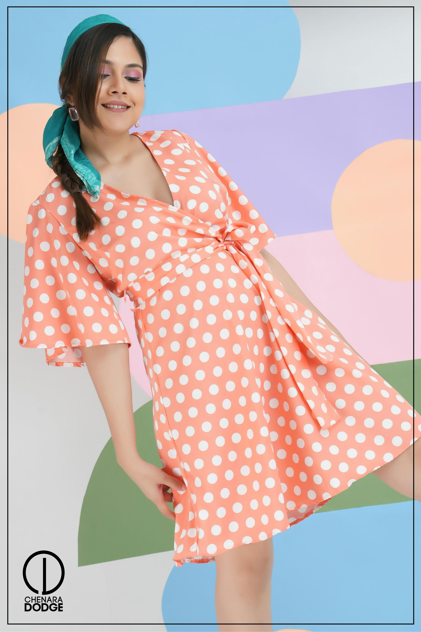 TIFFANY POLKA-DOT MINI DRESS