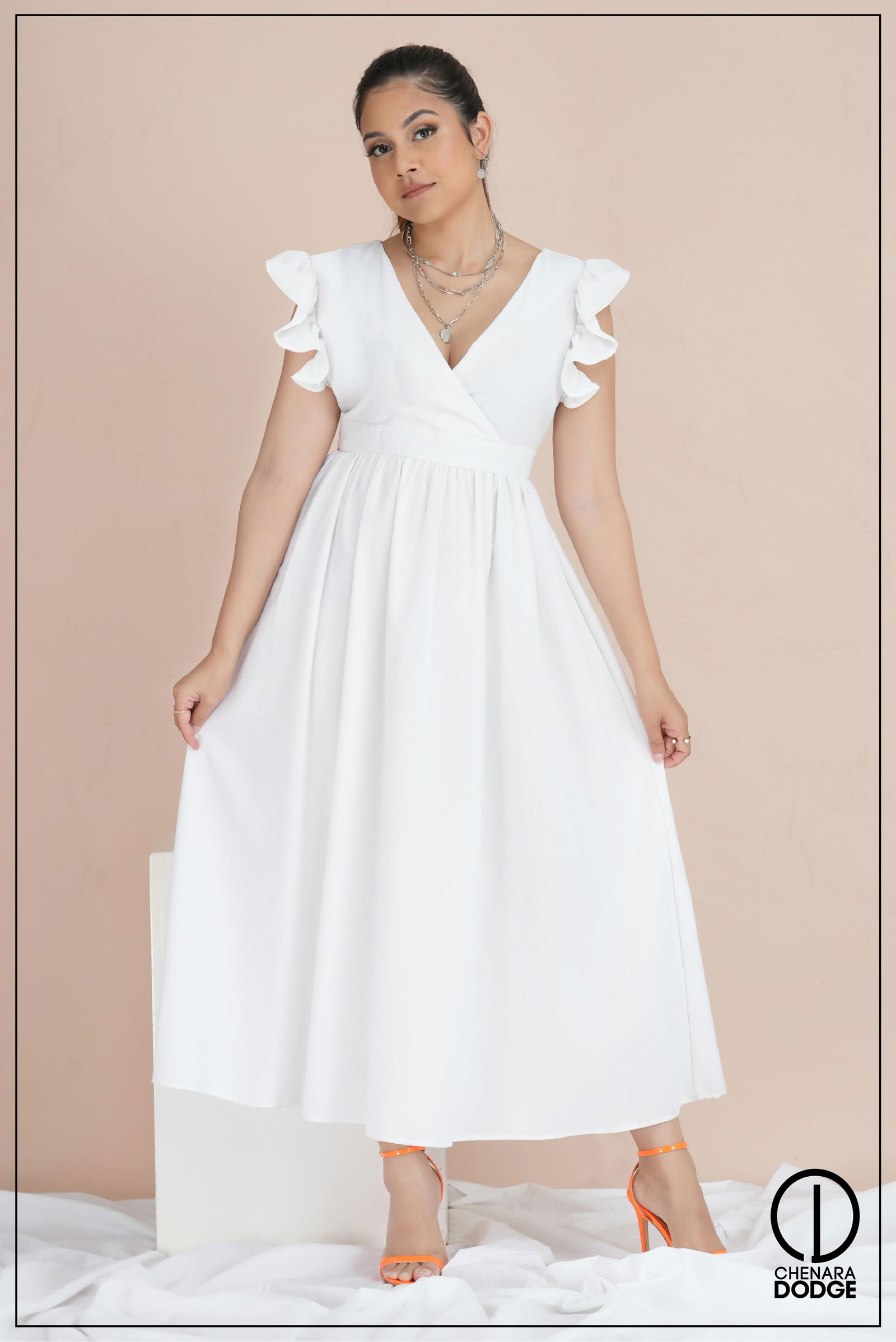 ZARA RUFFLE MAXI DRESS-