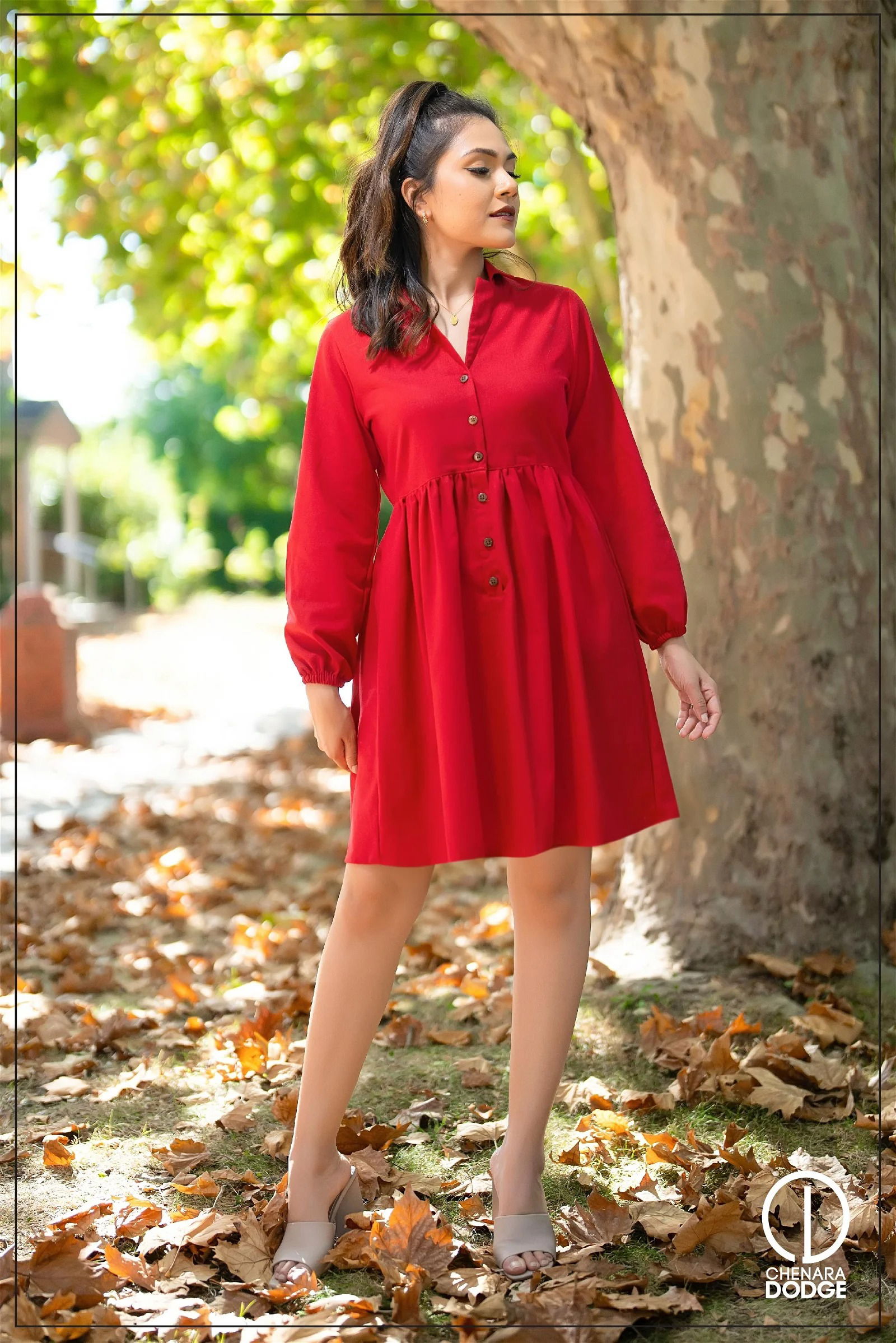 ZOE COLLAR MINI DRESS