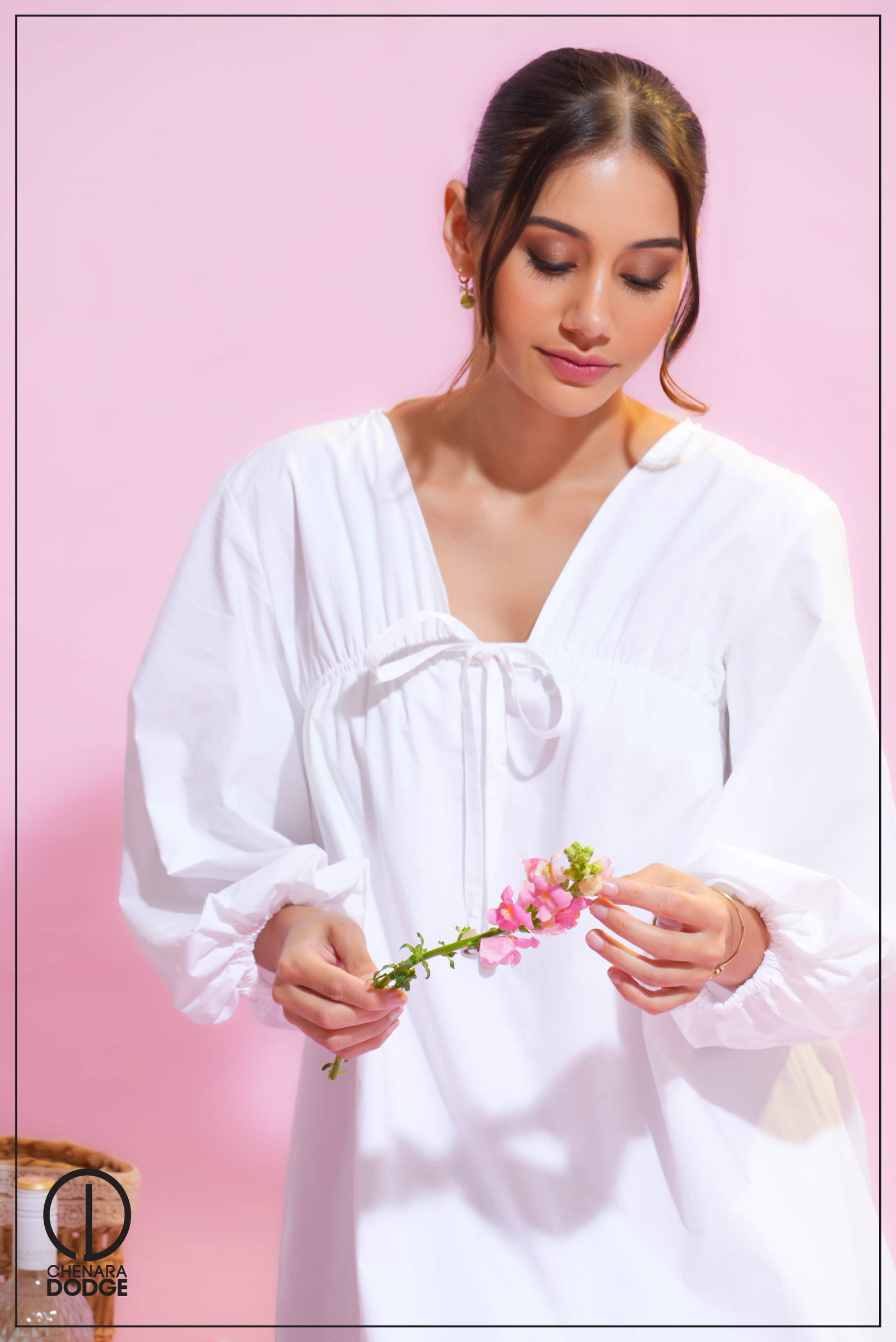 ZOE TIE-UP MIDI DRESS