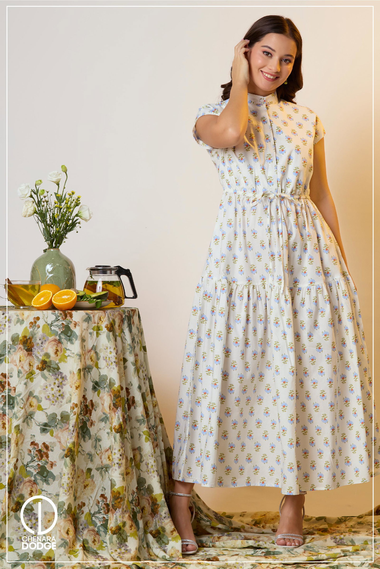 BAILEY HIGH NECK MIDI DRESS