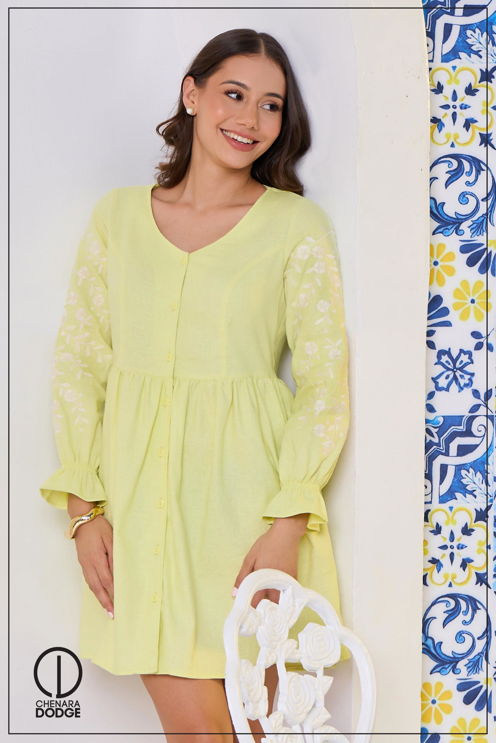 DEBBIE EMB PUFFY MINI DRESS