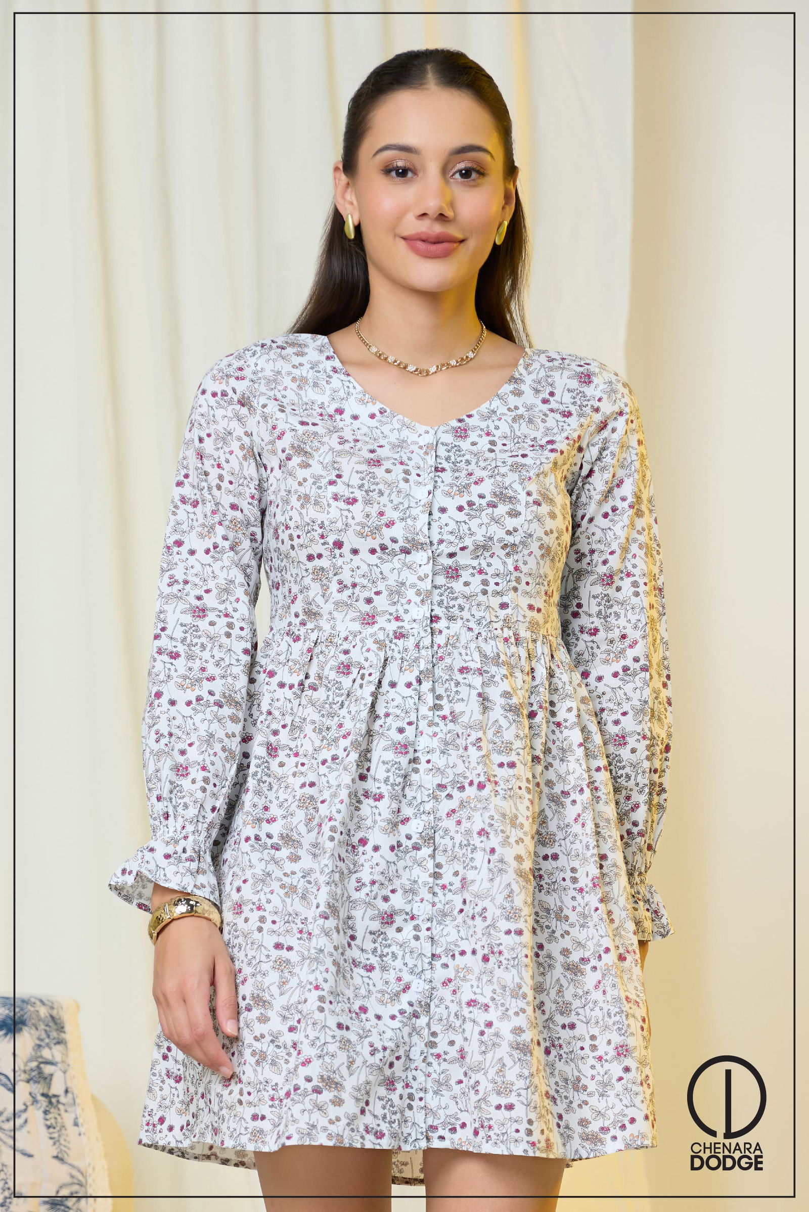 DEBBIE RED PUFFY MINI DRESS