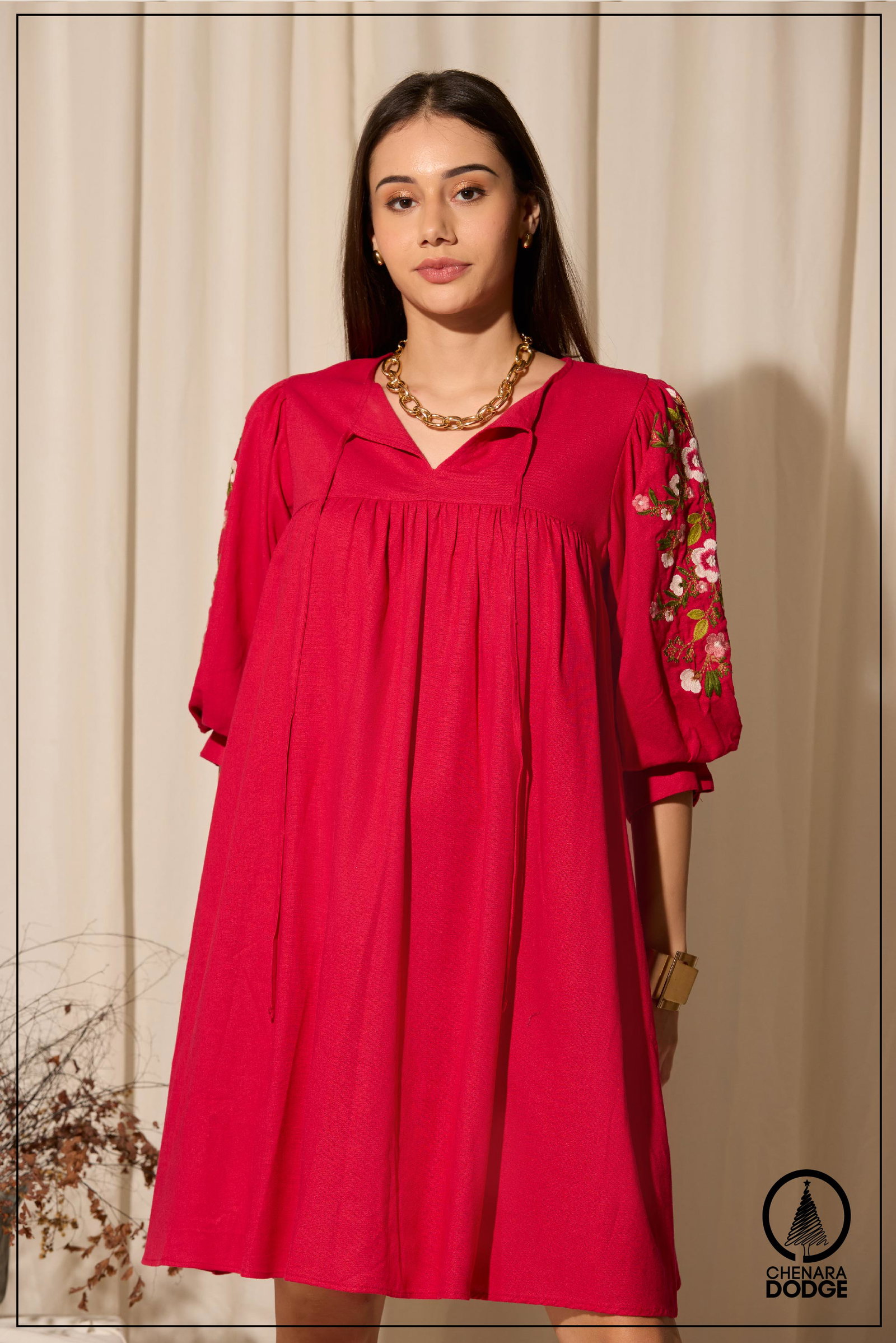 JADE PUFF SLEEVES MINI DRESS