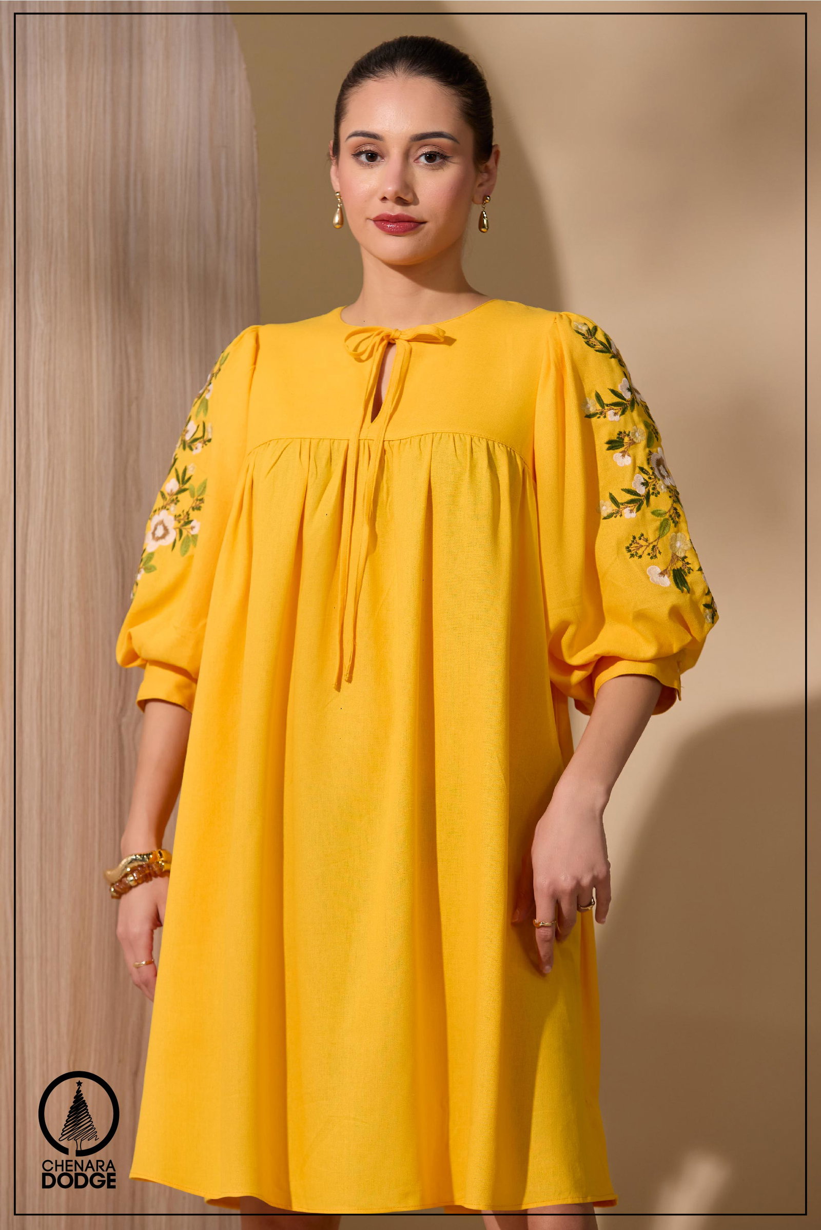 JADE PUFF SLEEVES MINI DRESS