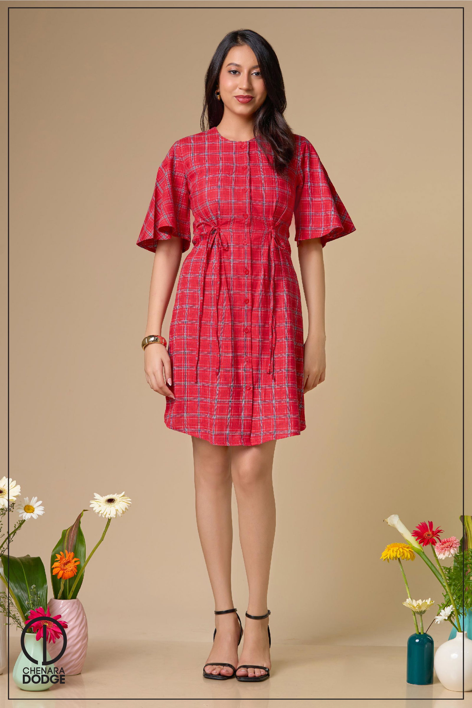 NANCY BELL SLEEVE MINI DRESS