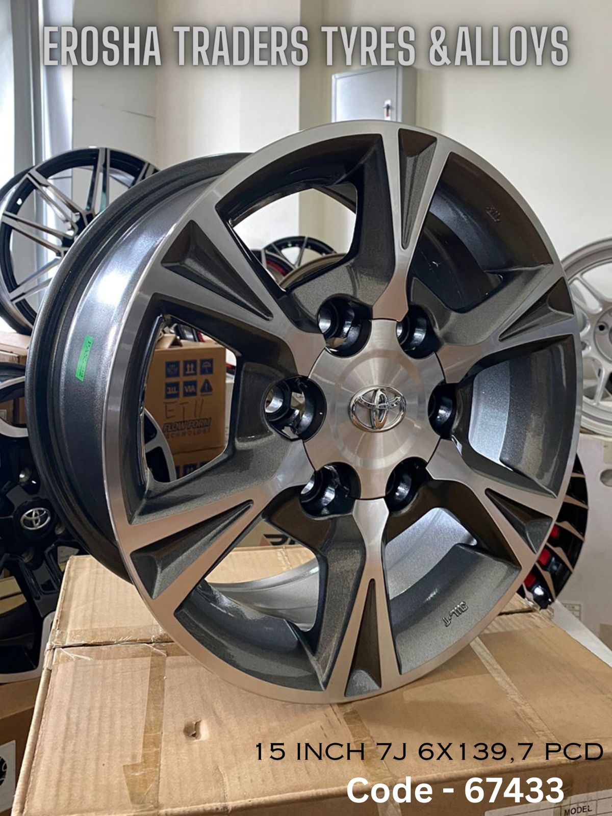 Buy TOYOTA KDH DARK PRIME ALLOY 15*7 6*139.7 ET30 CB106.1 from Erosha ...