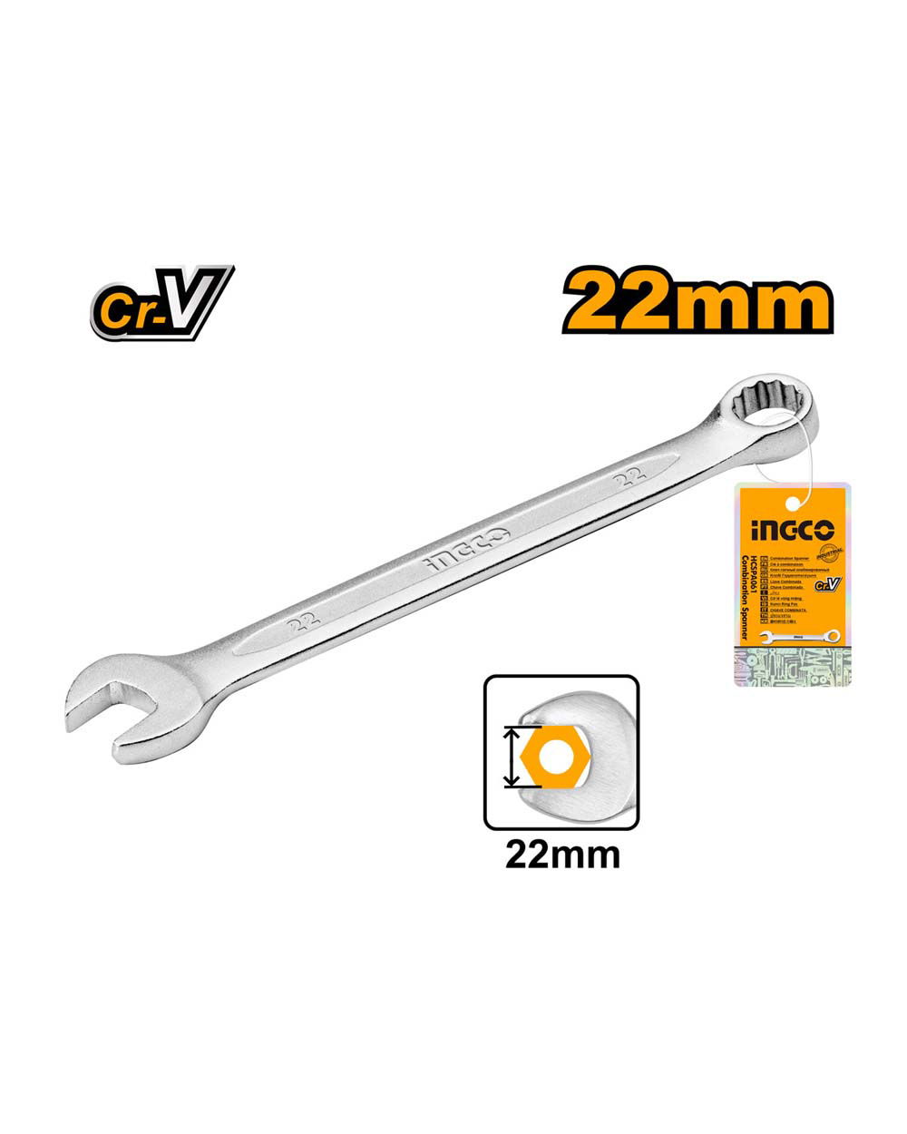 INGCO COMBINATION SPANNER 22MM