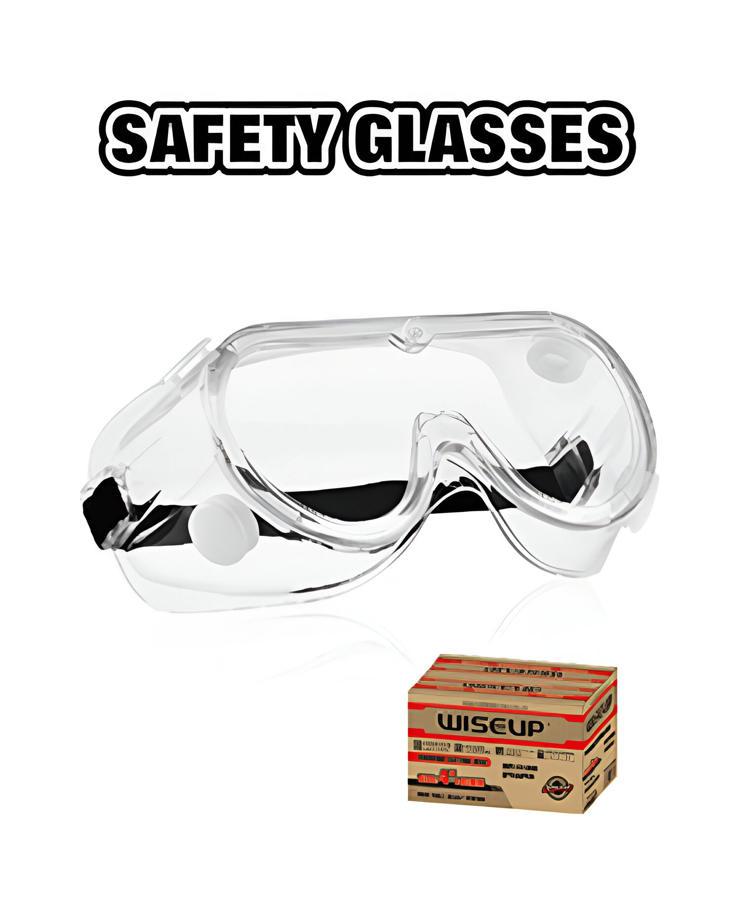 WISEUP SAFETY GLASS-(WHITE FRAME)