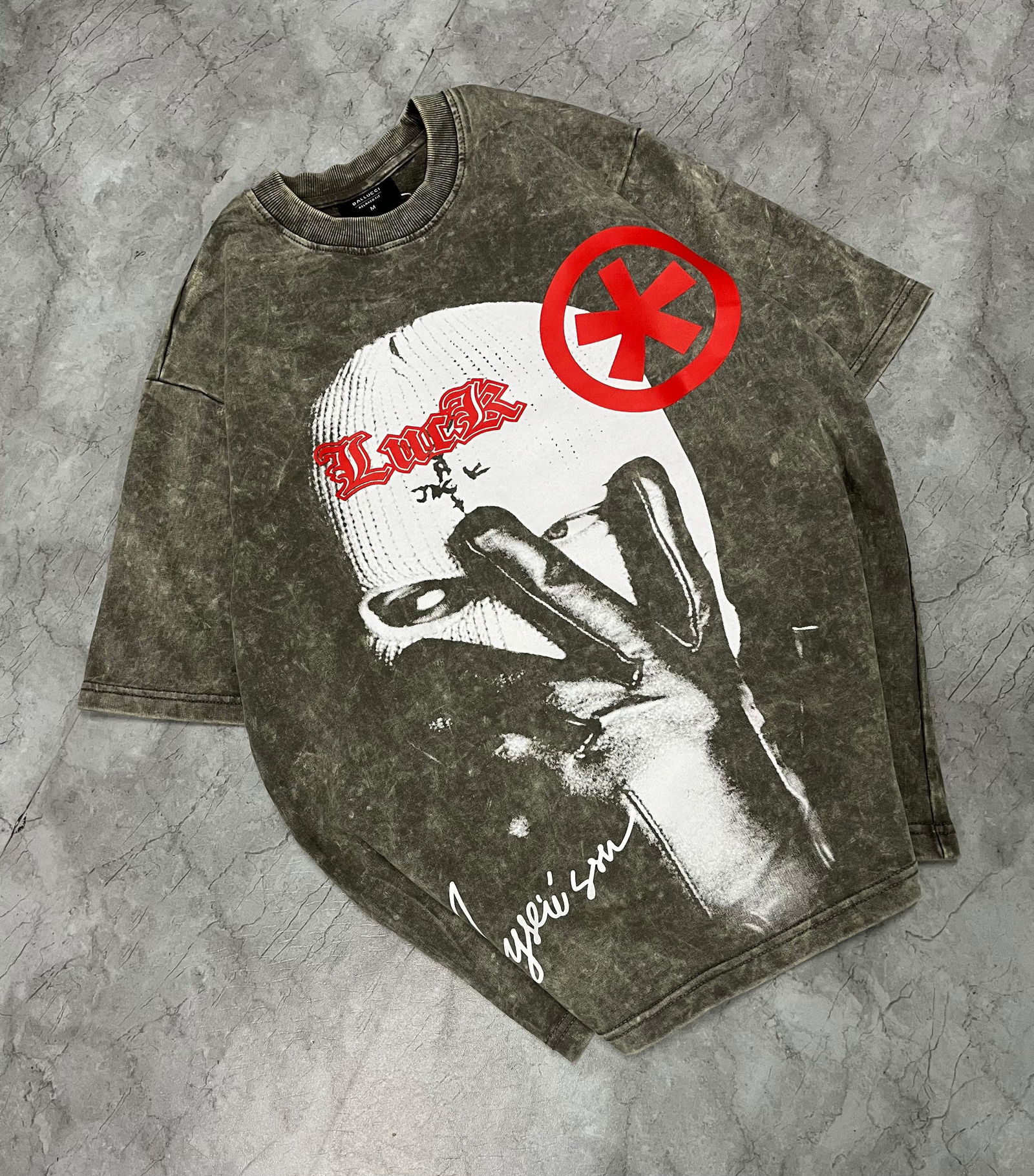 LOCKED VISION OVERSIZED ACID WASHED TEES