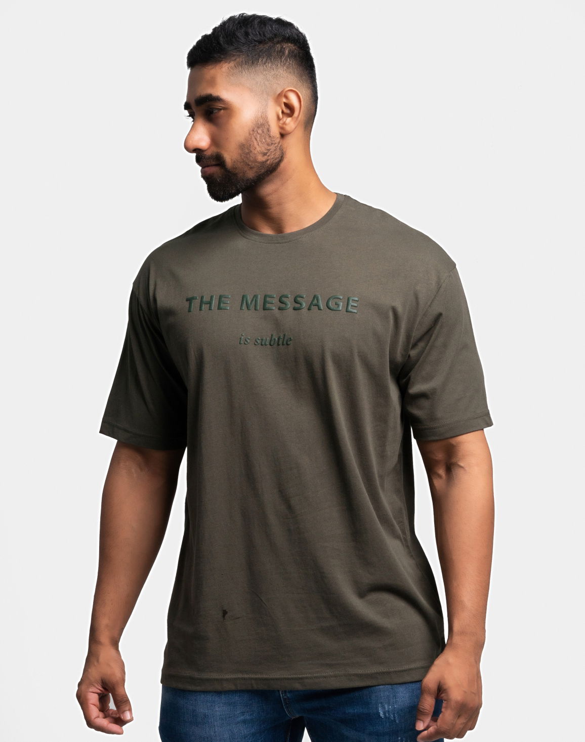 TOM DAVID Men's Crew Neck Oversized T-Shirt