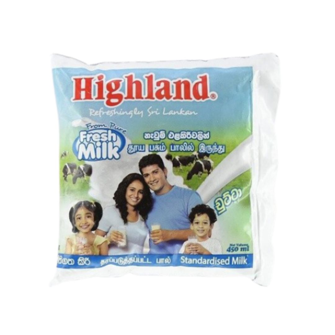 Highland Full Cream Fresh Milk 450ml