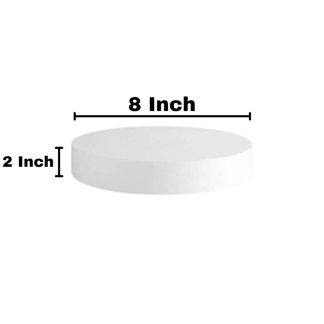 8 x 2 Inch Styrofoam Base